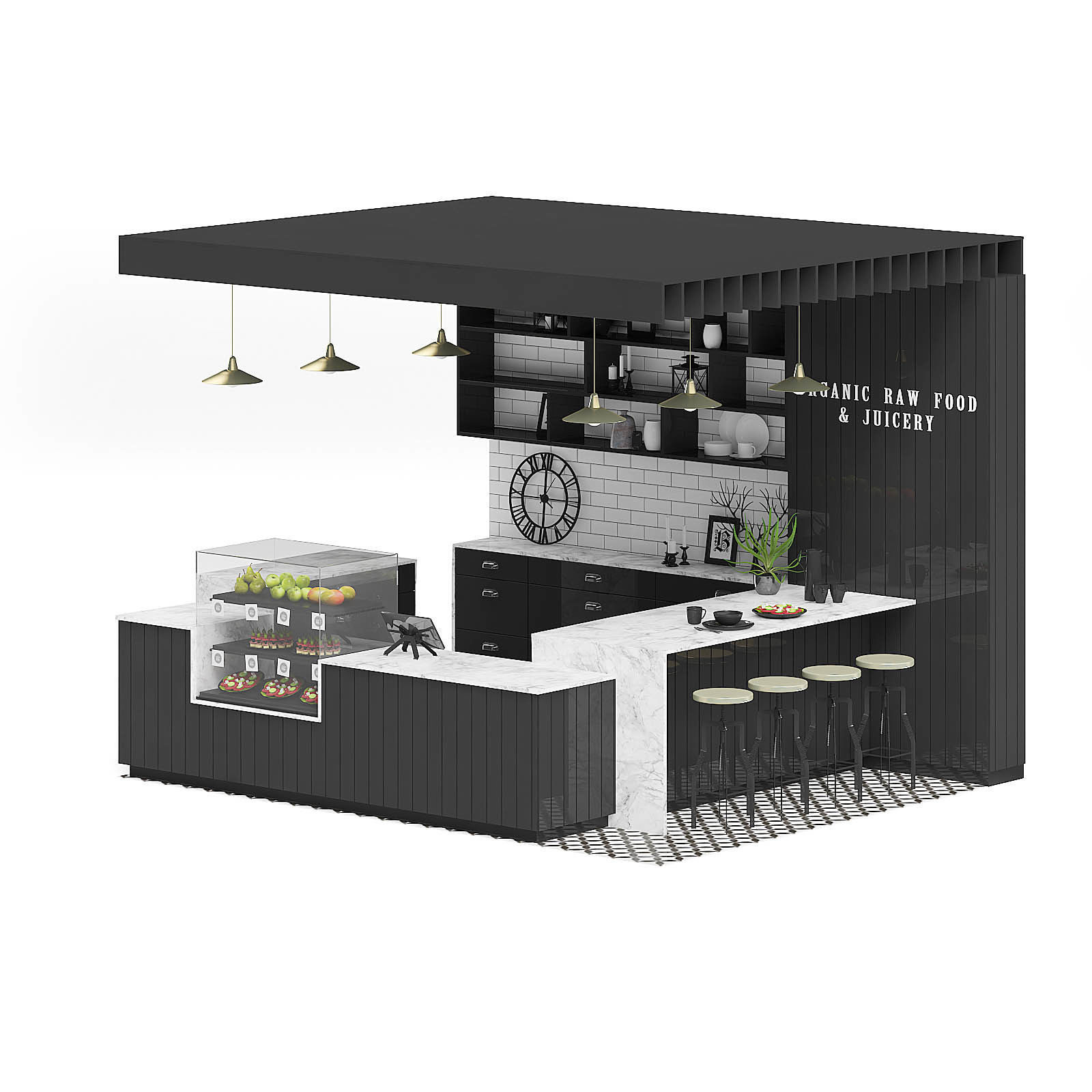 Black Kiosk 3D Model 3D model | CGTrader