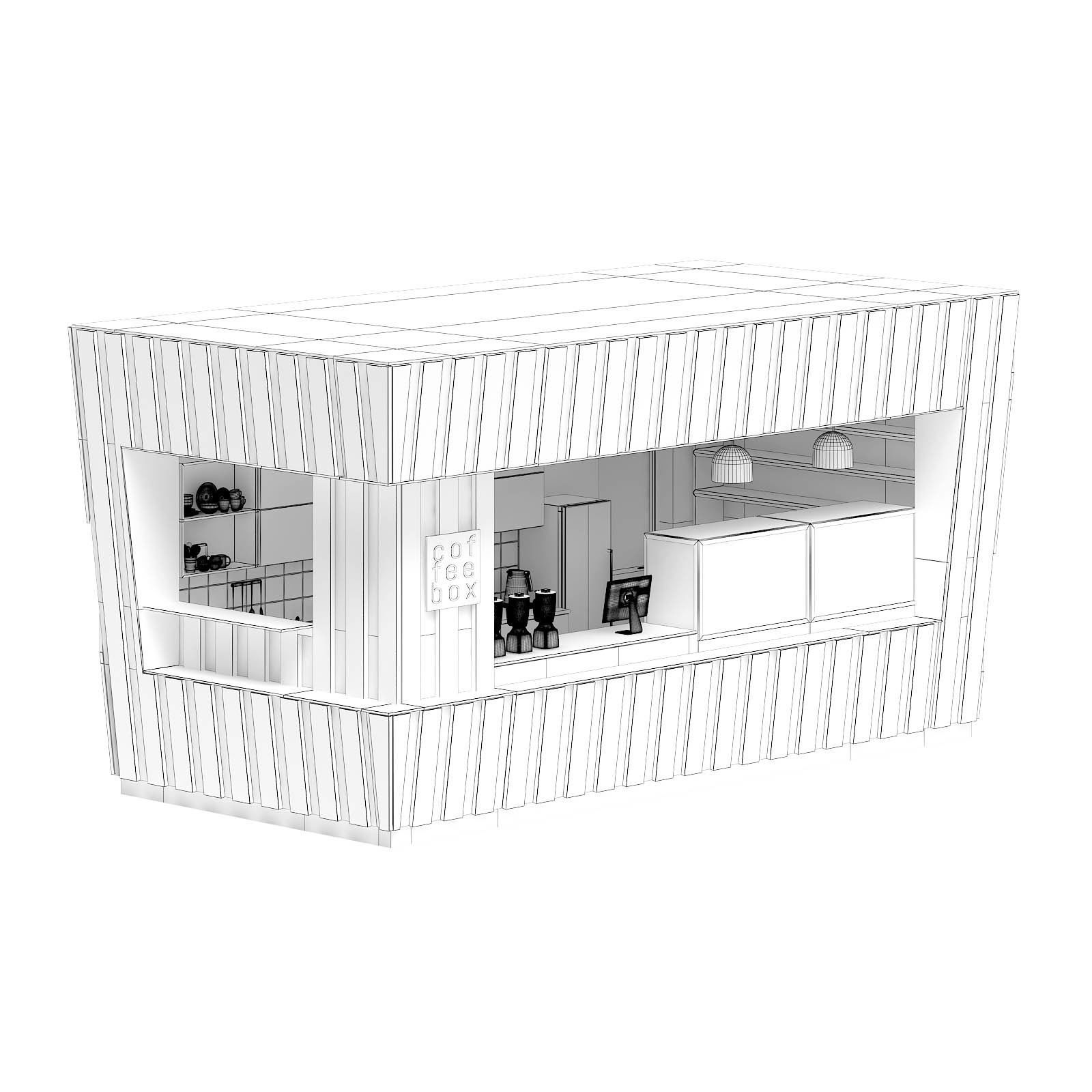 Coffee Kiosk 3D Model 3D model | CGTrader