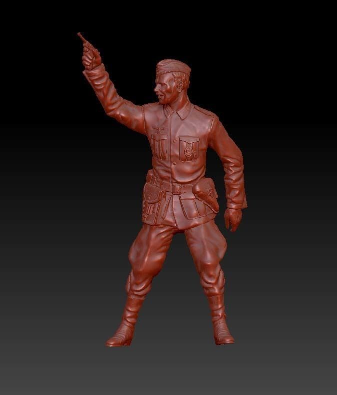 German officer 3D model 3D printable | CGTrader