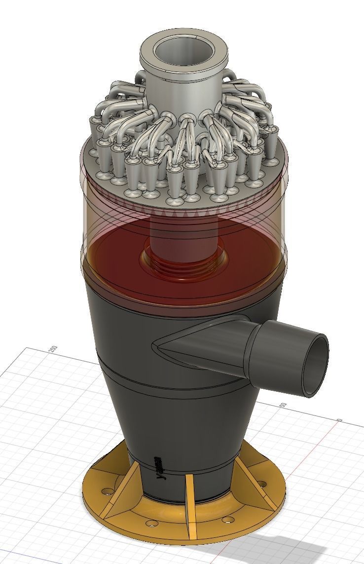 Multi Cyclone Dust Collector-Compact size added-48 chamber 3D model ...