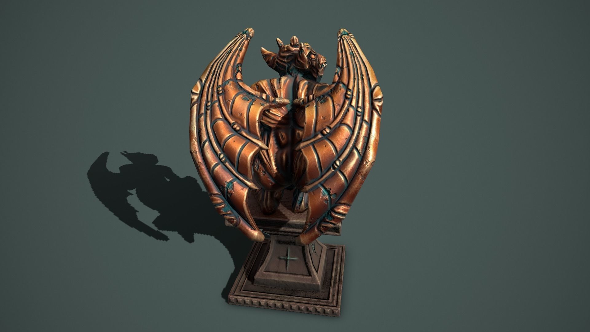 3D model Statue gargoyle VR / AR / low-poly | CGTrader