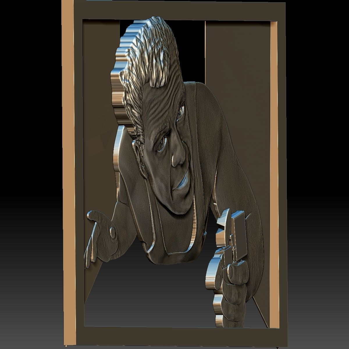Portrait STL bas-relief Die Hard 3D model 3D printable | CGTrader