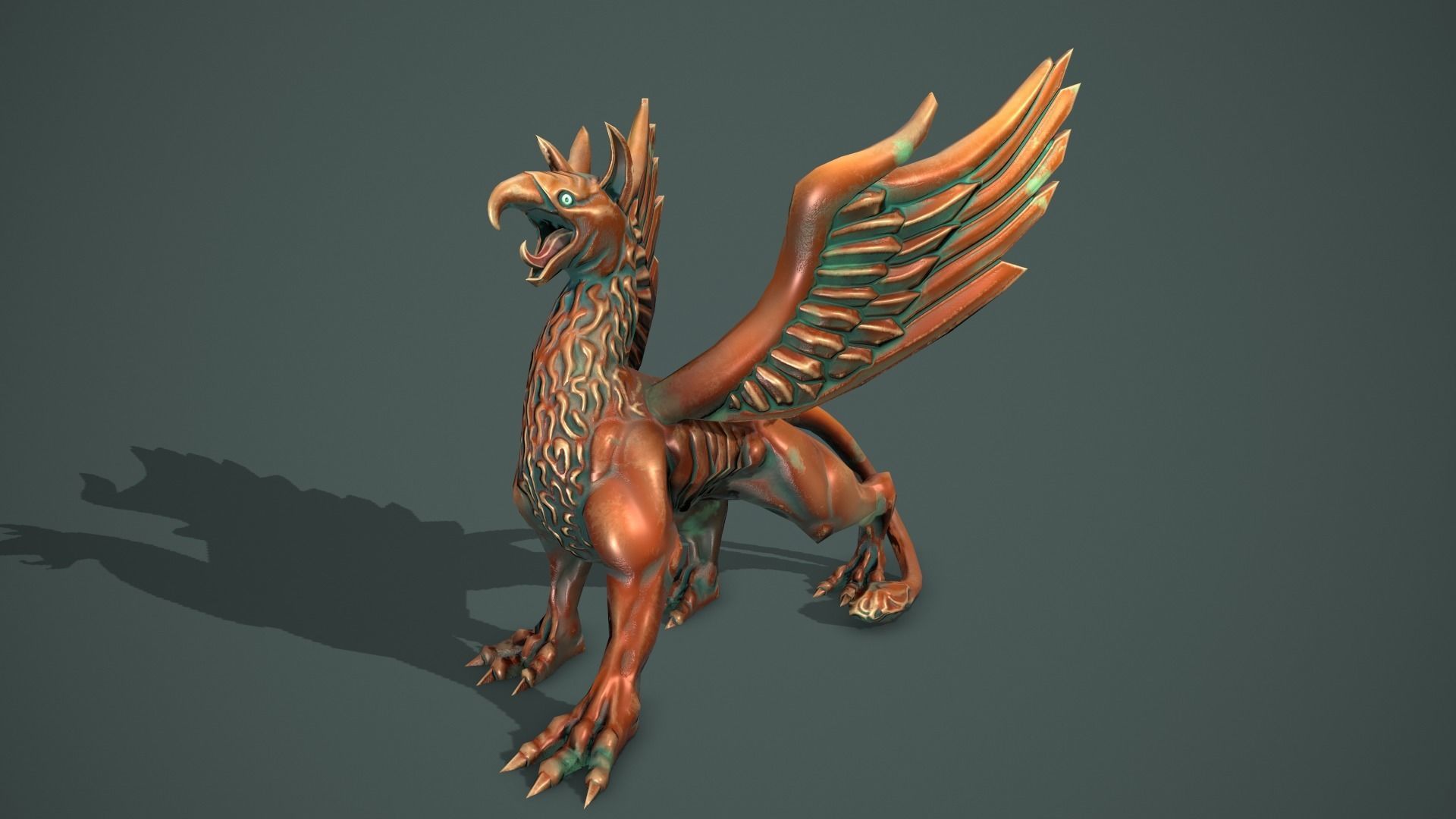 3D model Statue griffon VR / AR / low-poly | CGTrader