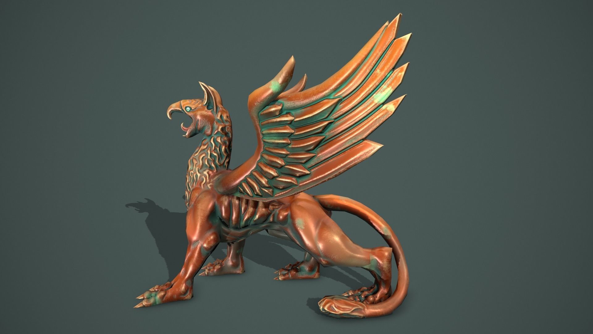 3D model Statue griffon VR / AR / low-poly | CGTrader