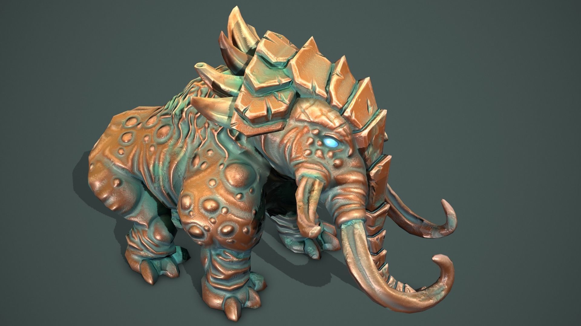 3D model Statue mammoth VR / AR / low-poly | CGTrader
