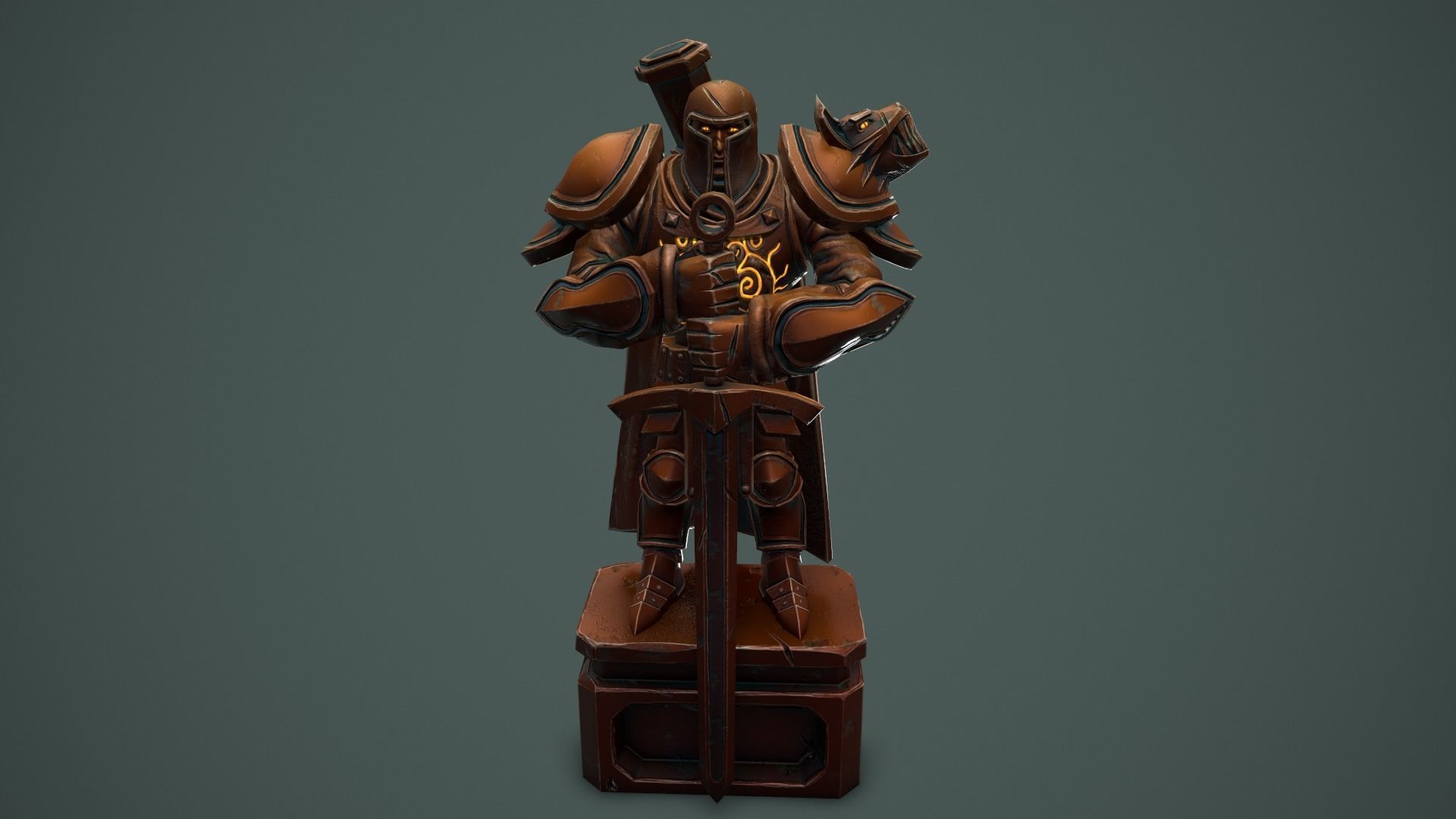 3D model Statue knight VR / AR / low-poly | CGTrader