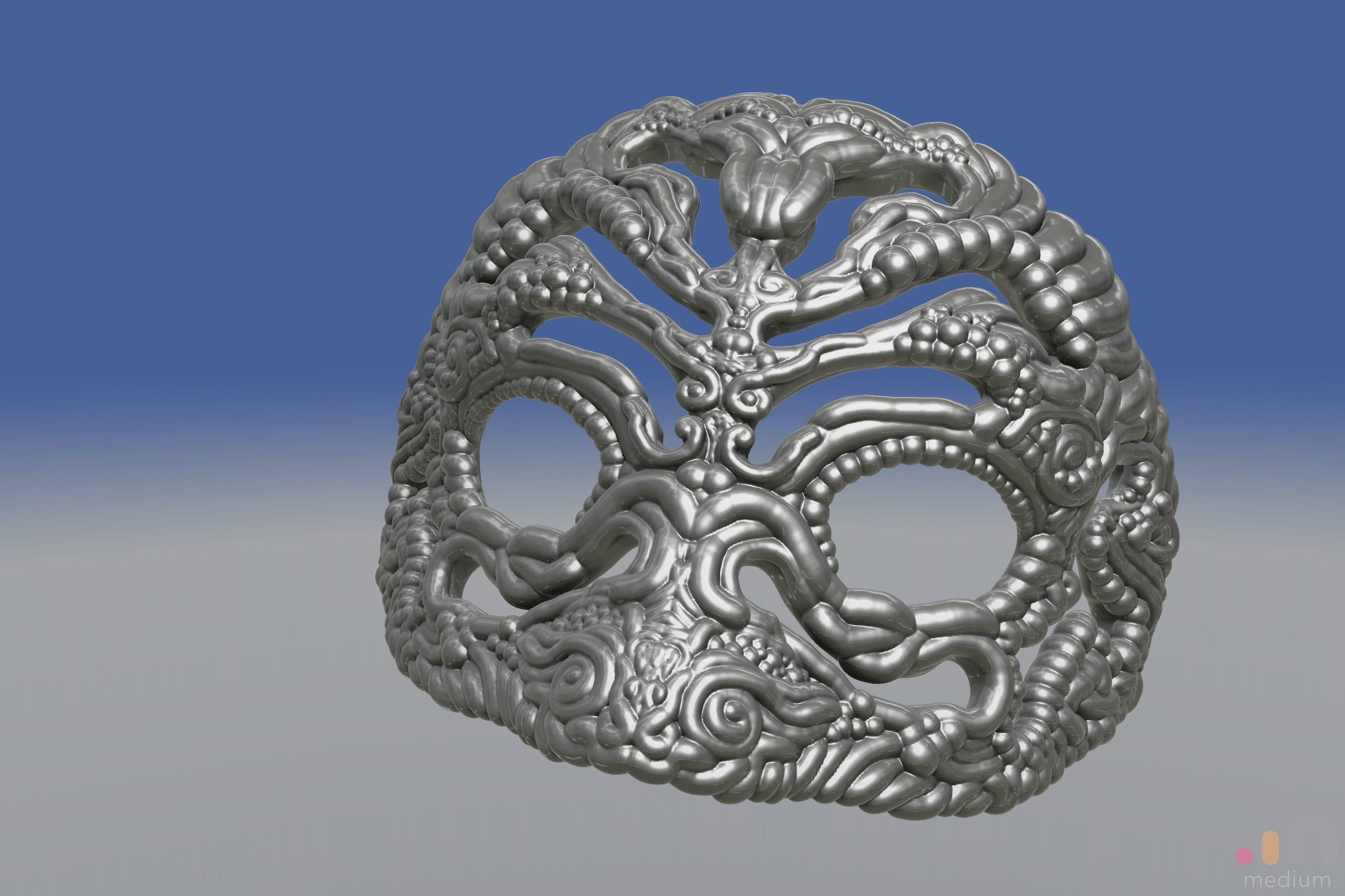 Intricate See Through Venetian Mask 3D model 3D printable | CGTrader