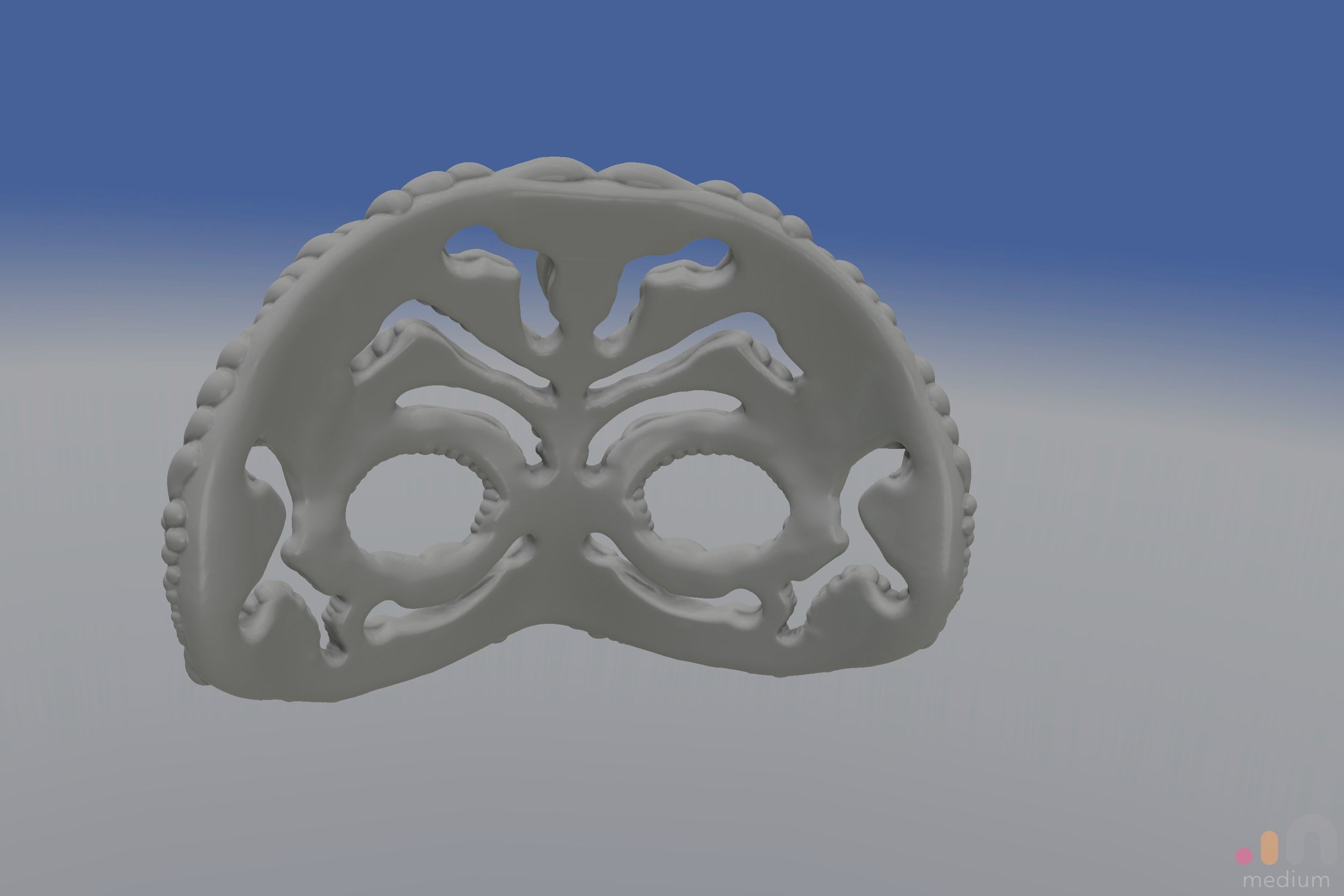Intricate See Through Venetian Mask 3D model 3D printable | CGTrader