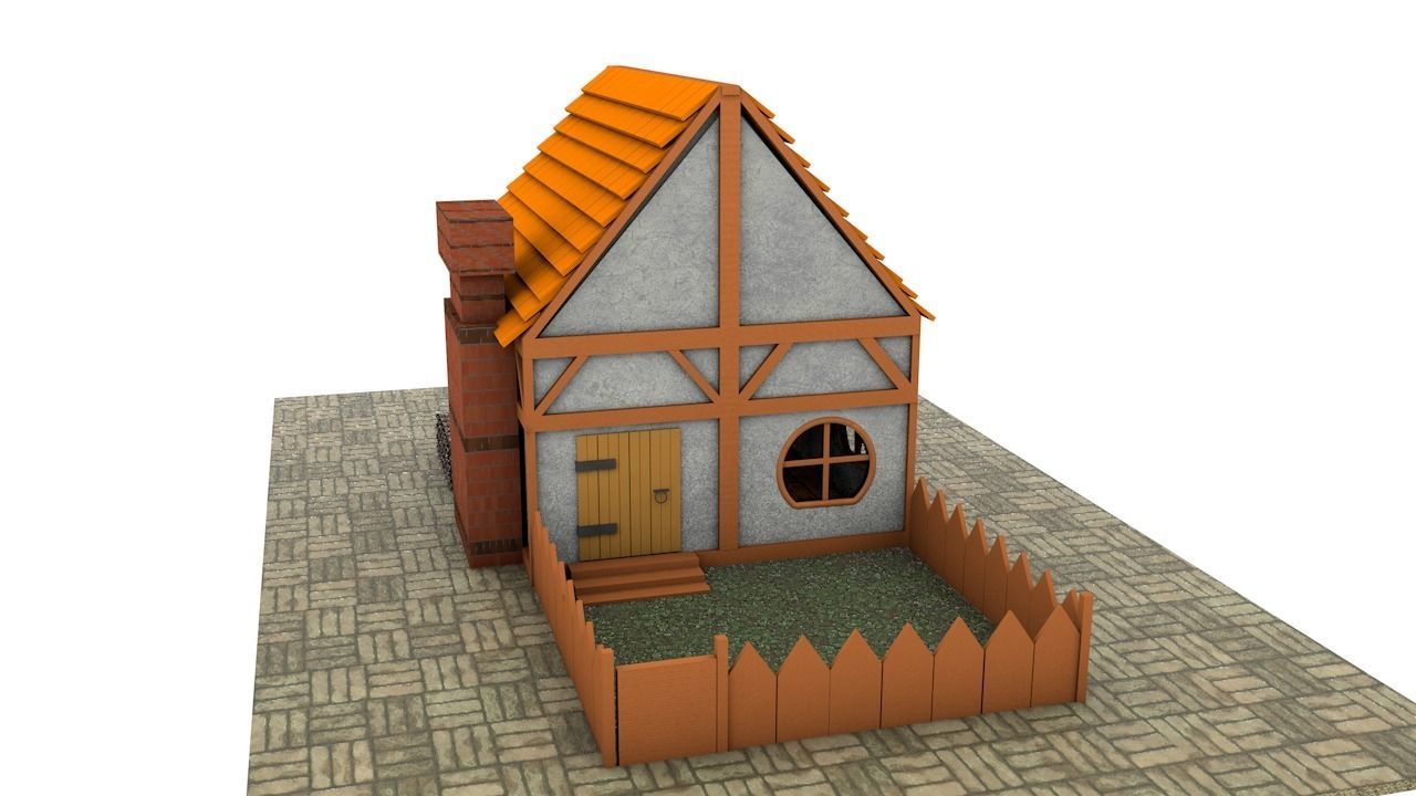 Simple medieval house free 3D model | CGTrader