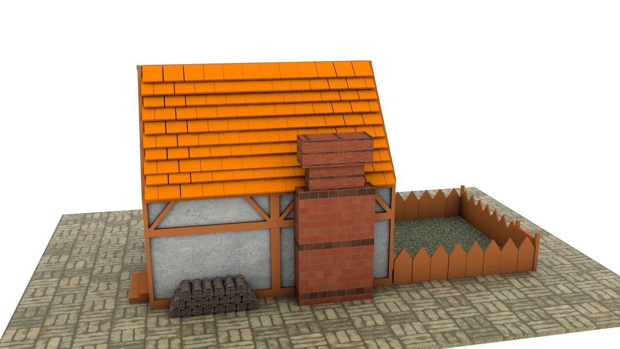 Simple medieval house free 3D model | CGTrader