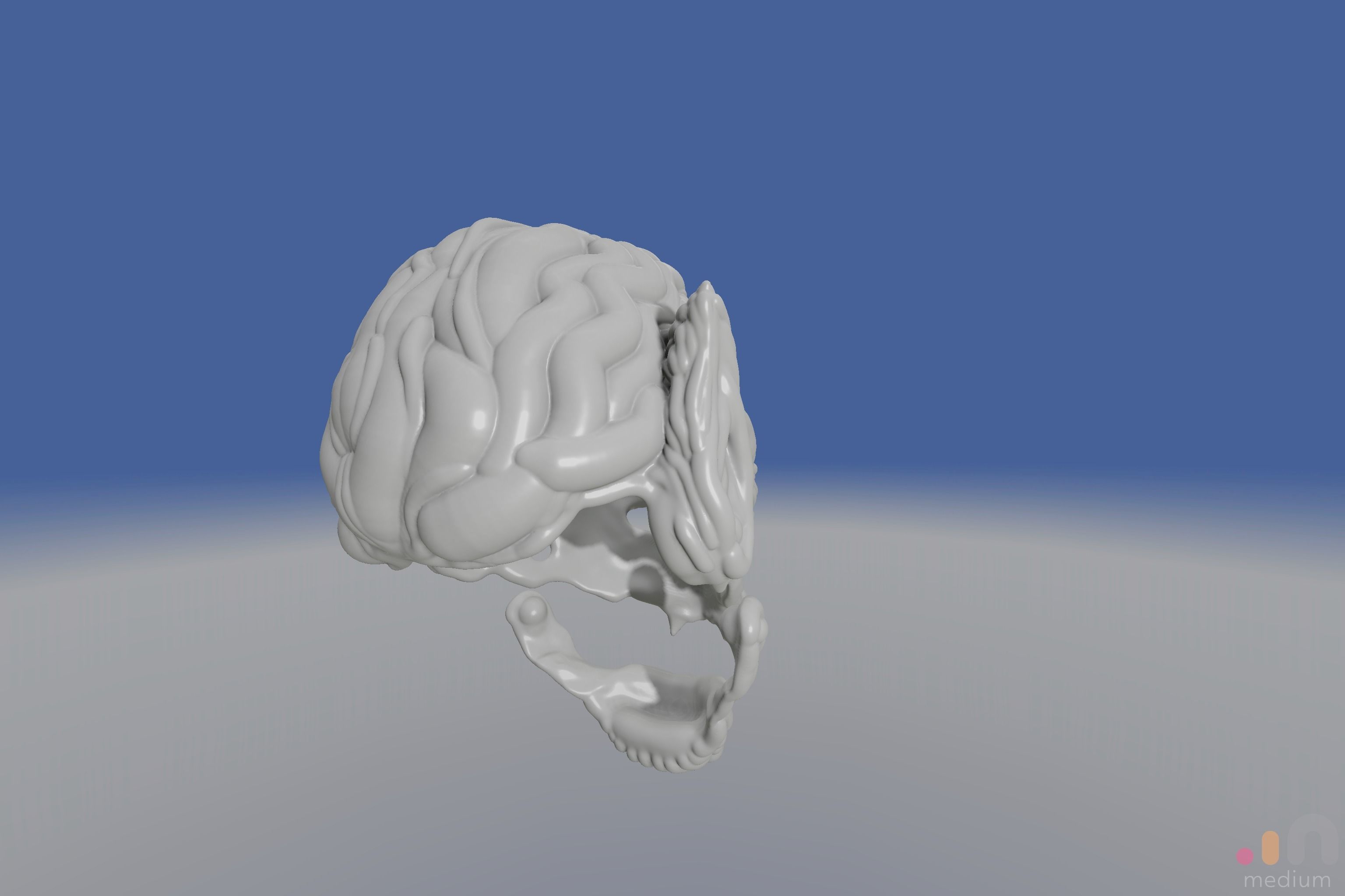 Werewolf Mask with prototype articulated lower Jaw 3D model 3D ...