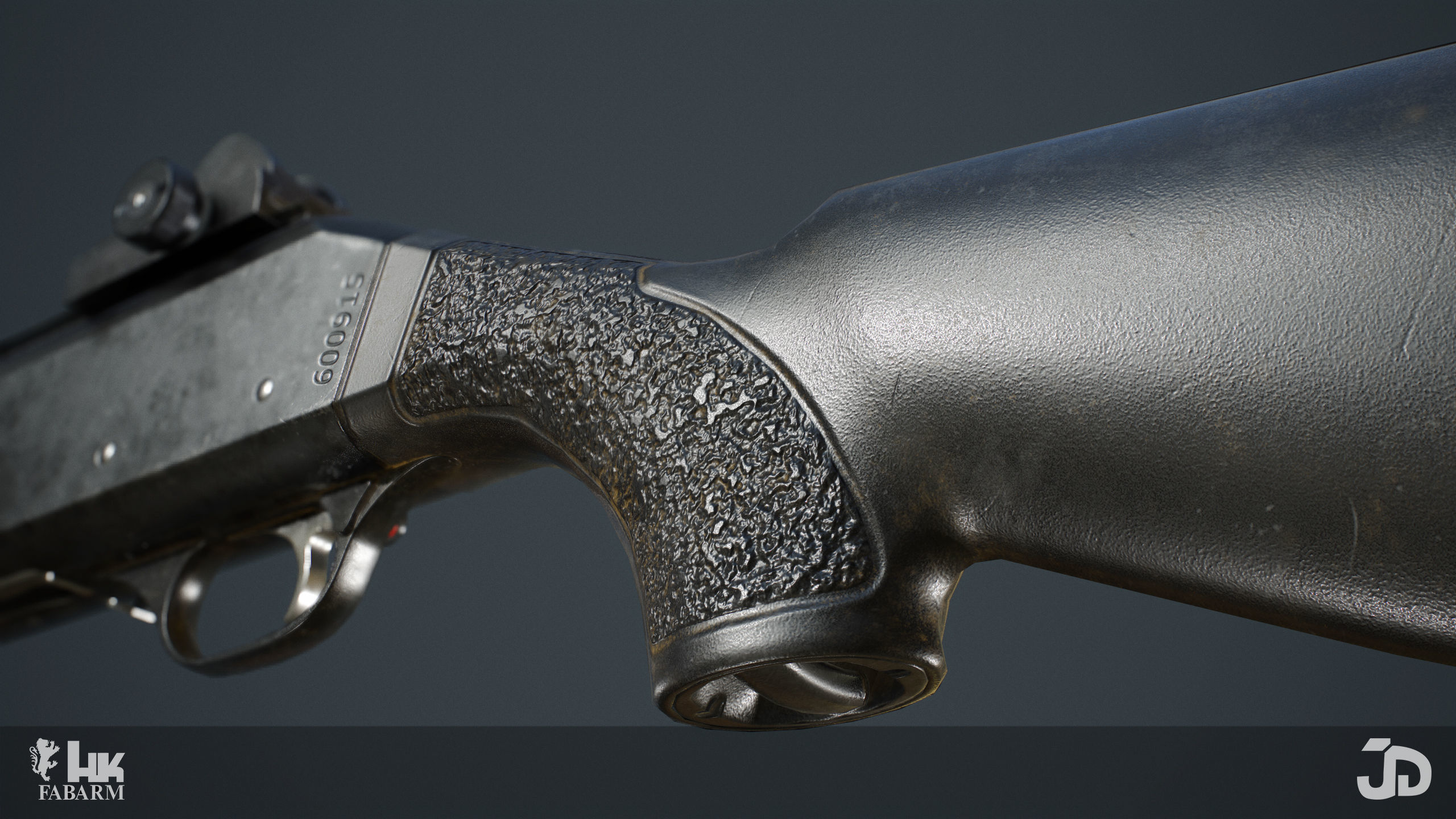 3D model Heckler and Koch FABARM FP6 VR / AR / low-poly | CGTrader