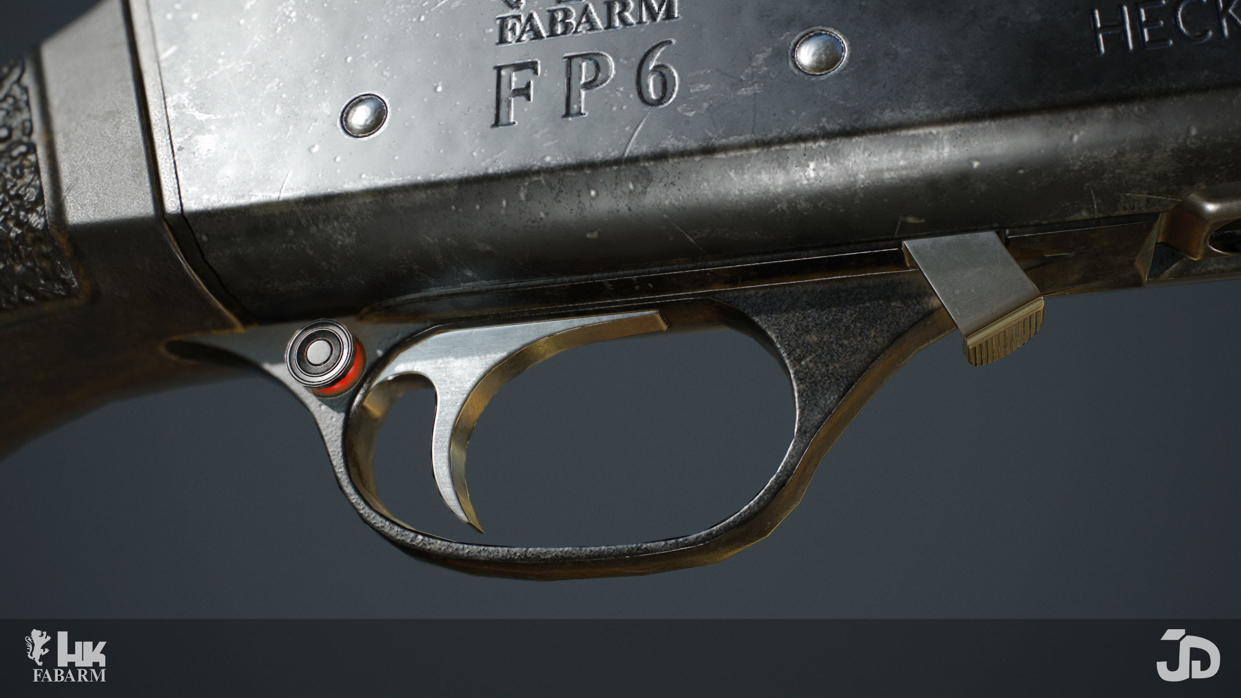 3D model Heckler and Koch FABARM FP6 VR / AR / low-poly | CGTrader