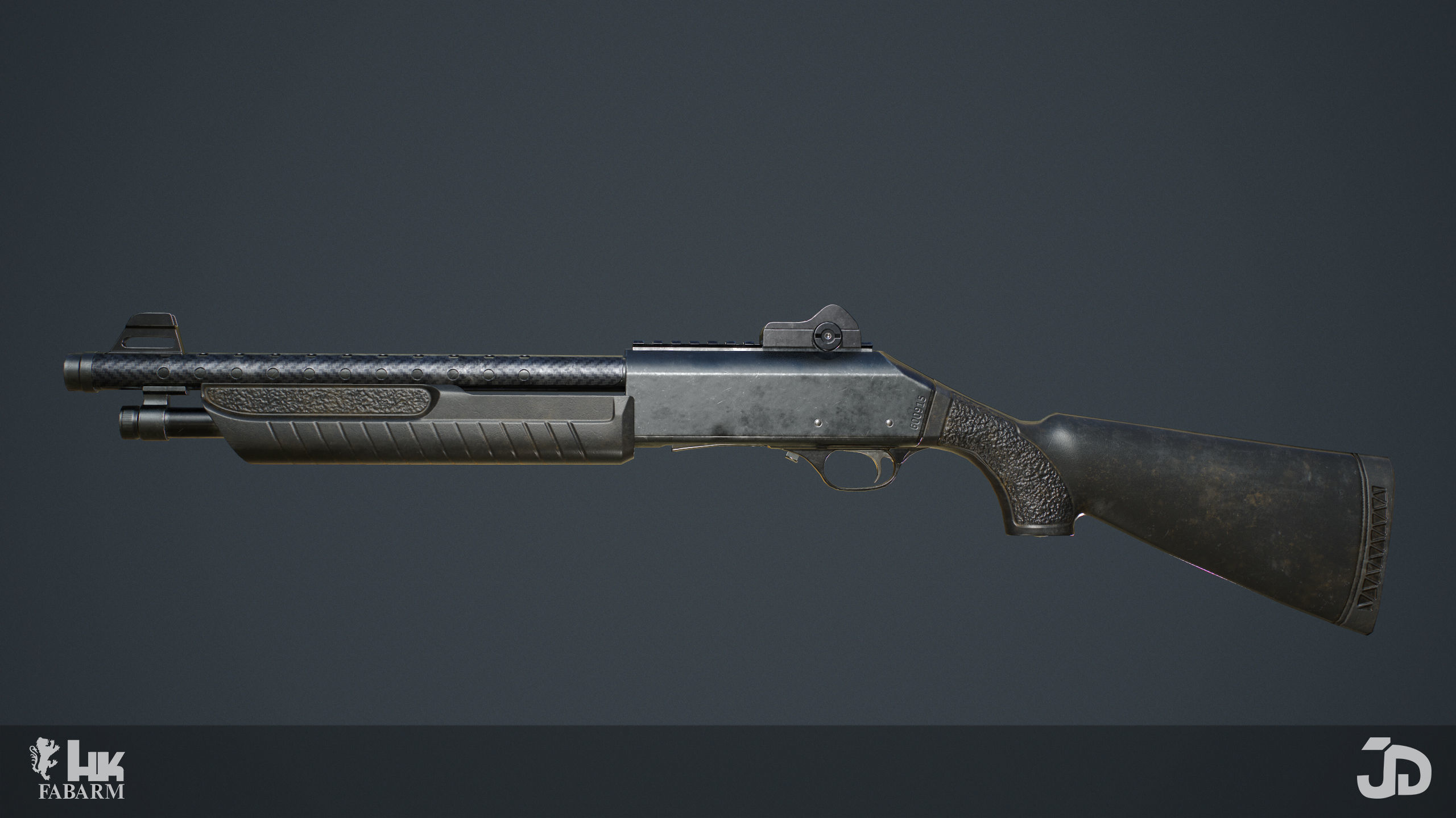 3D model Heckler and Koch FABARM FP6 VR / AR / low-poly | CGTrader