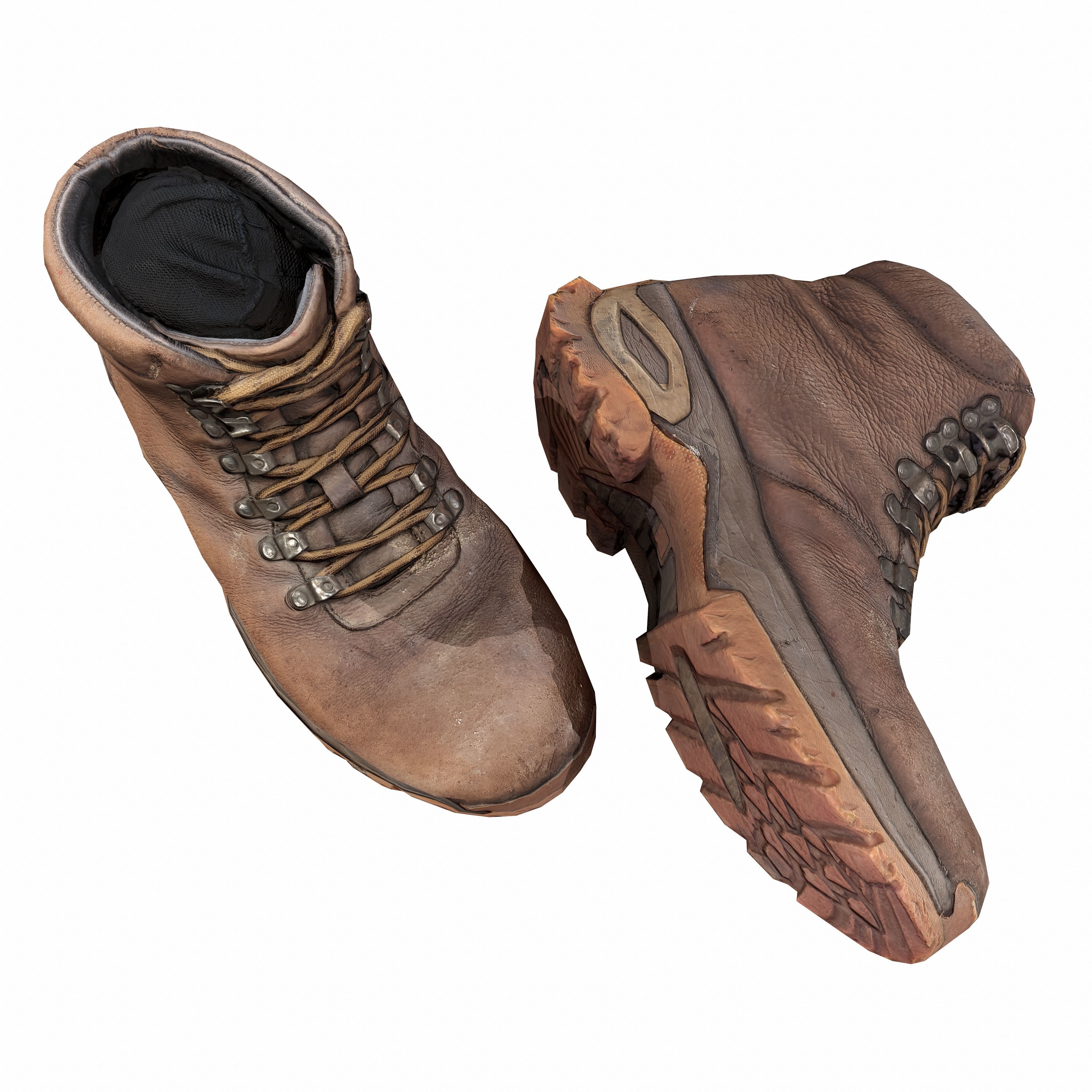 3D model Woodland Boot Low-poly VR / AR / low-poly | CGTrader