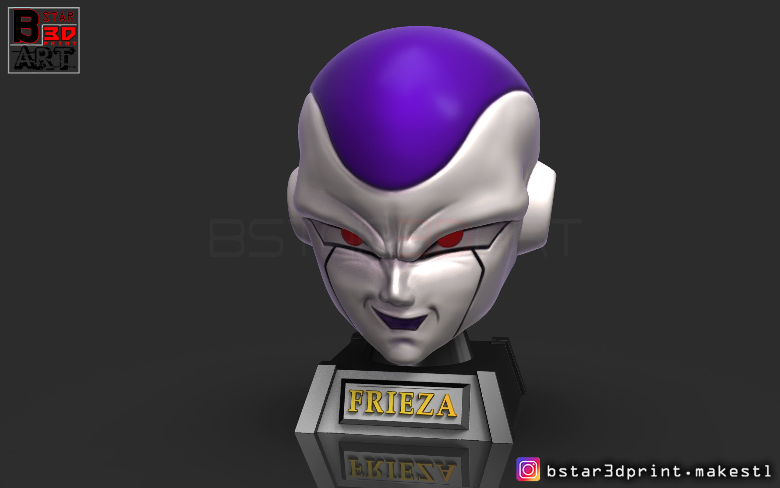 Frieza Head - frieza Mask - Helmet Dragon ball cosplay 3D model 3D ...