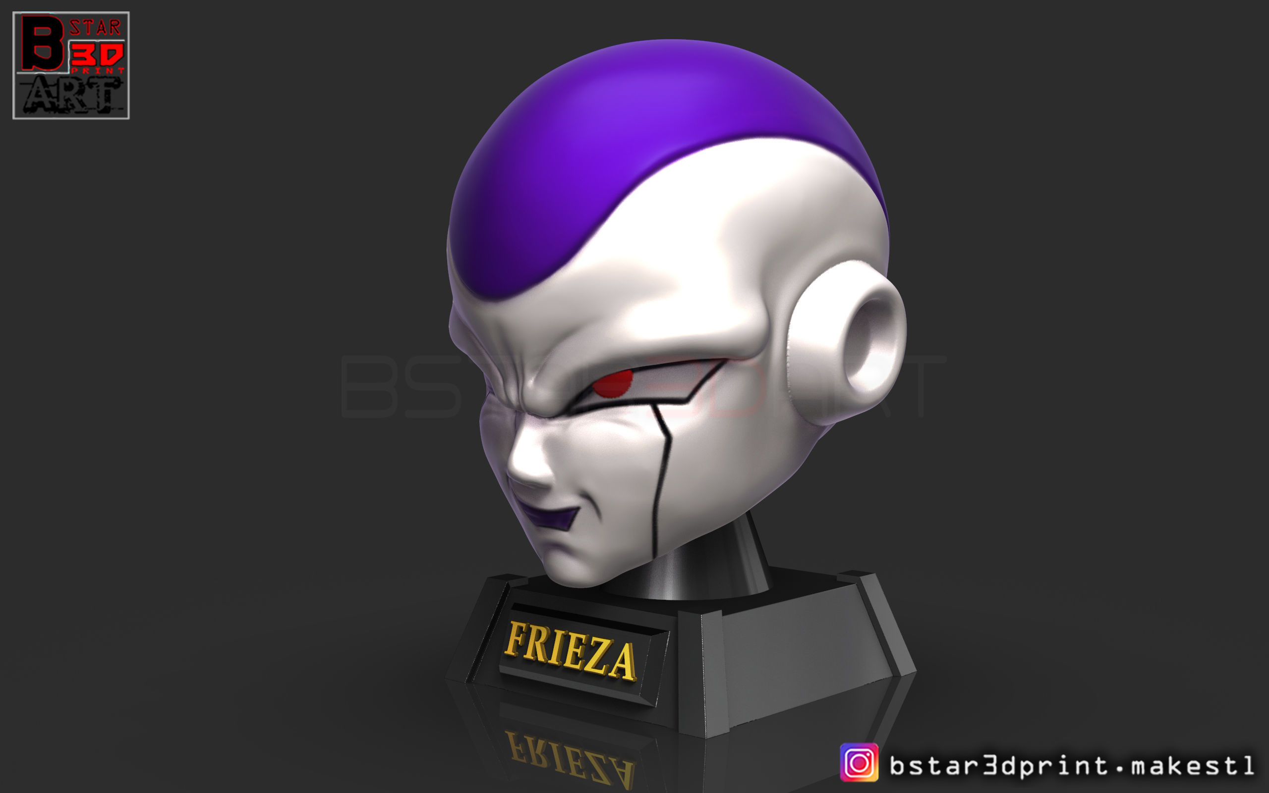 Frieza Head - frieza Mask - Helmet Dragon ball cosplay 3D model 3D ...