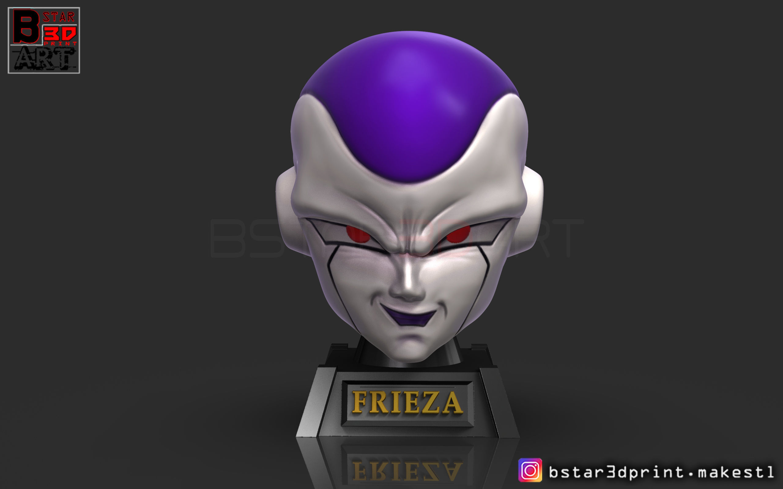 Frieza Head - frieza Mask - Helmet Dragon ball cosplay 3D model 3D ...