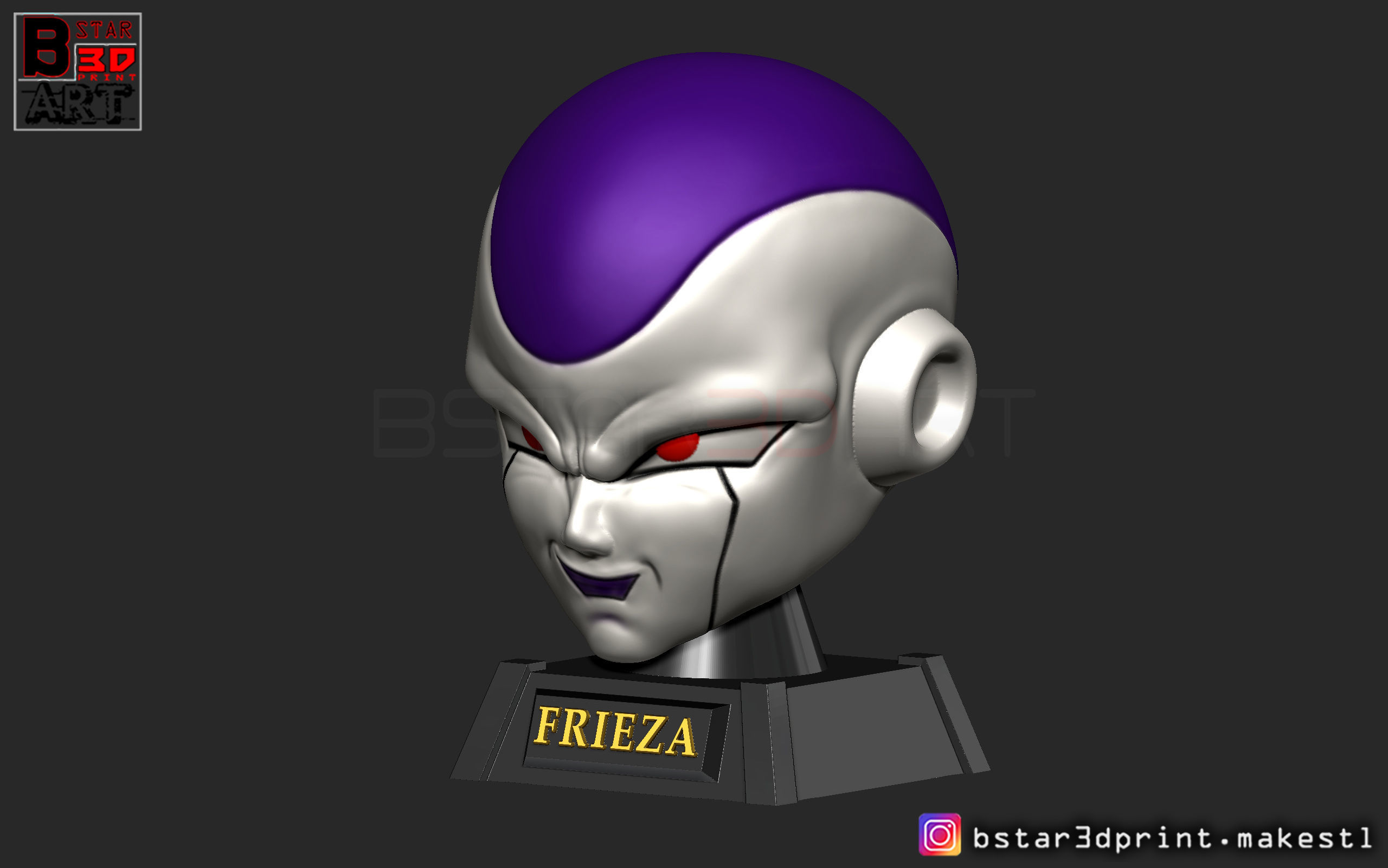 Frieza Head - frieza Mask - Helmet Dragon ball cosplay 3D model 3D ...
