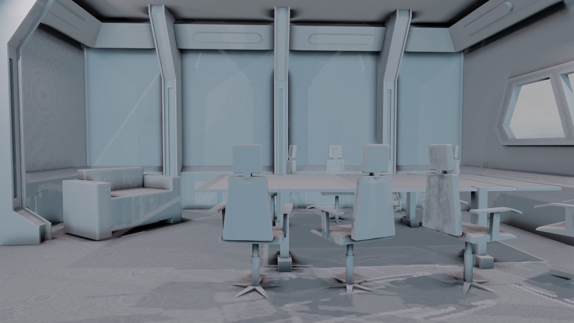 Sci-Fi Conference Room 3D model | CGTrader