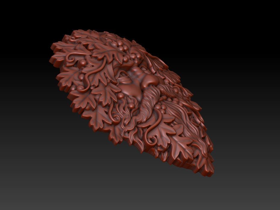 Greenman 2 man with beard and leaves 3D model 3D printable | CGTrader