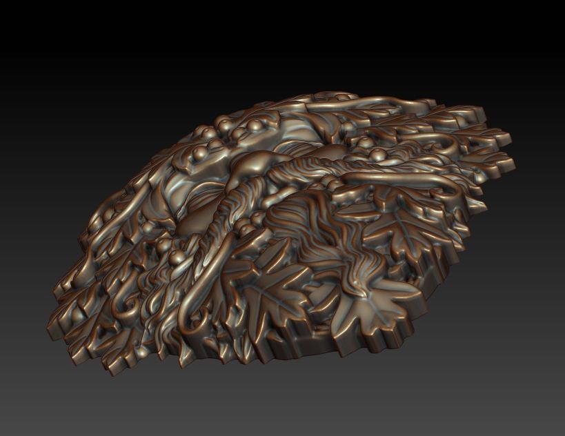 Greenman 2 man with beard and leaves 3D model 3D printable | CGTrader