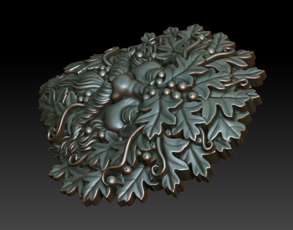 Greenman 2 man with beard and leaves 3D model 3D printable | CGTrader