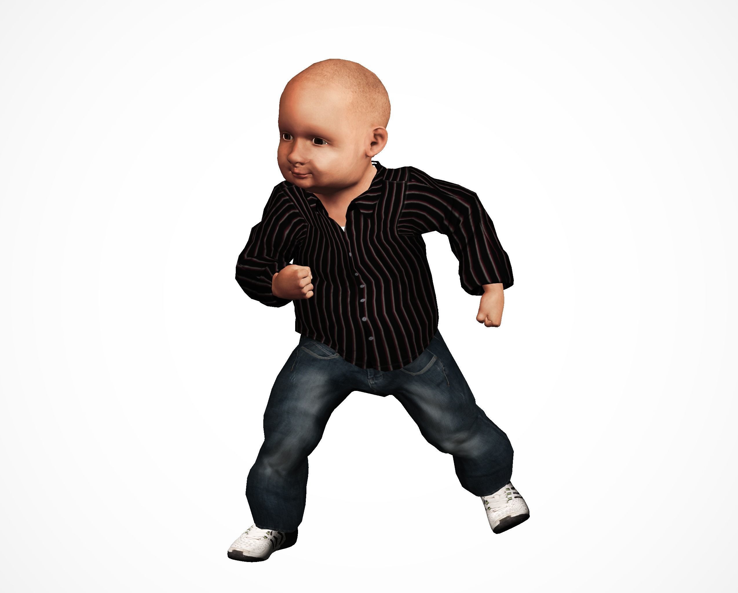 Baby-child character free VR / AR / low-poly 3D model rigged | CGTrader