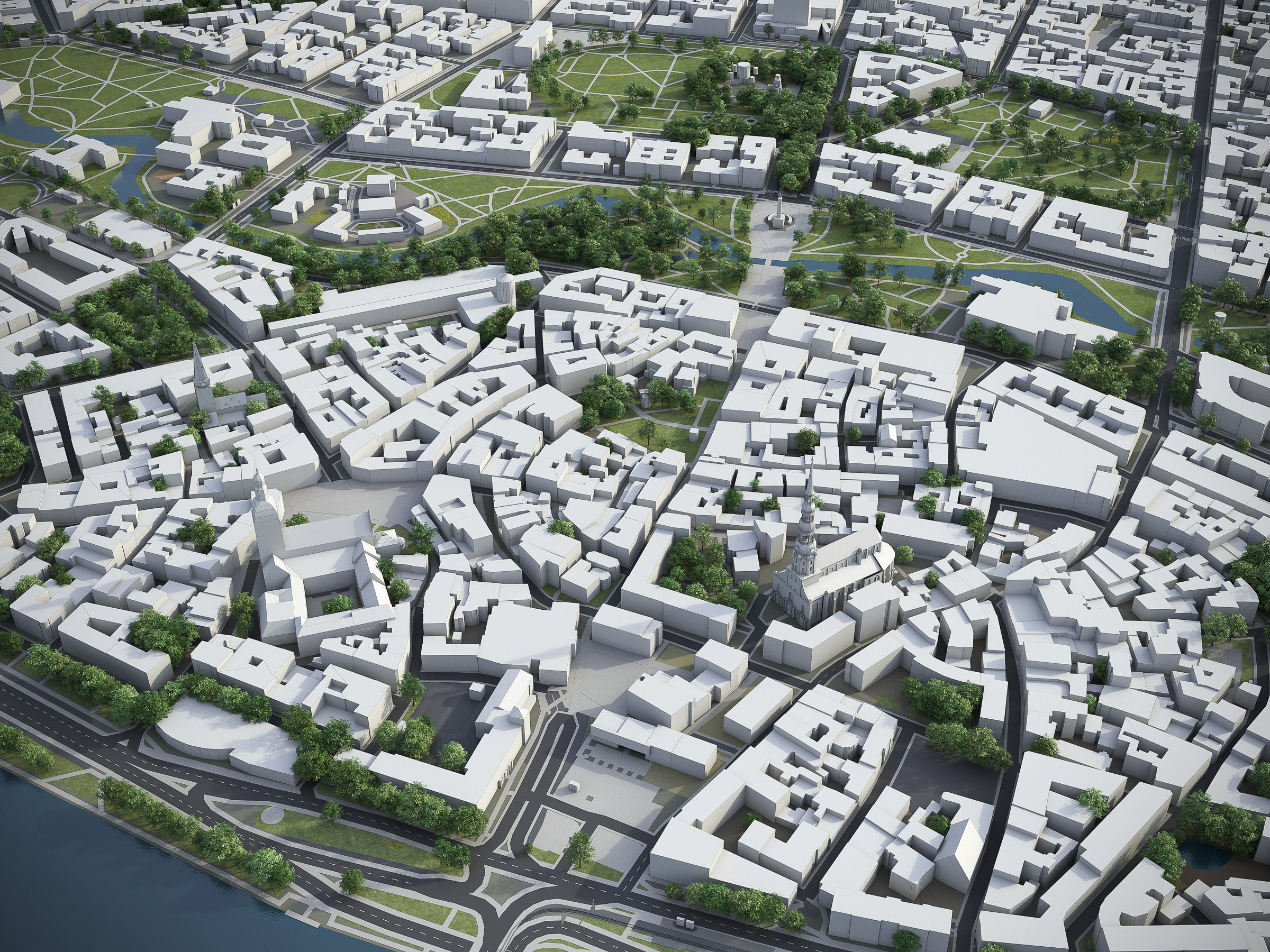 3D model Riga - 3D City Model VR / AR / low-poly | CGTrader
