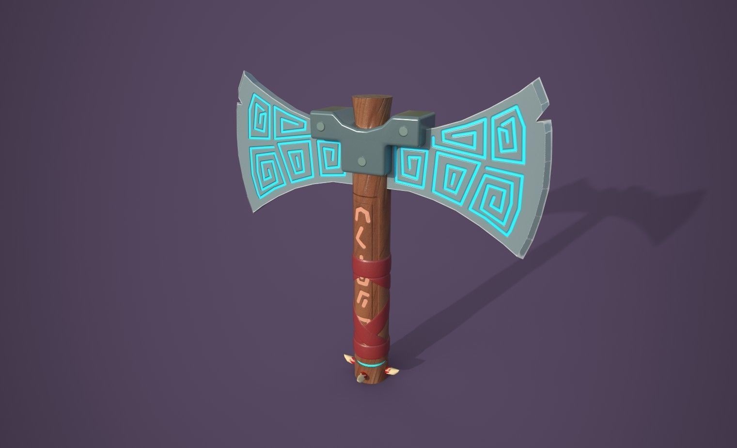 enchanted powerful AXE 3D model | CGTrader