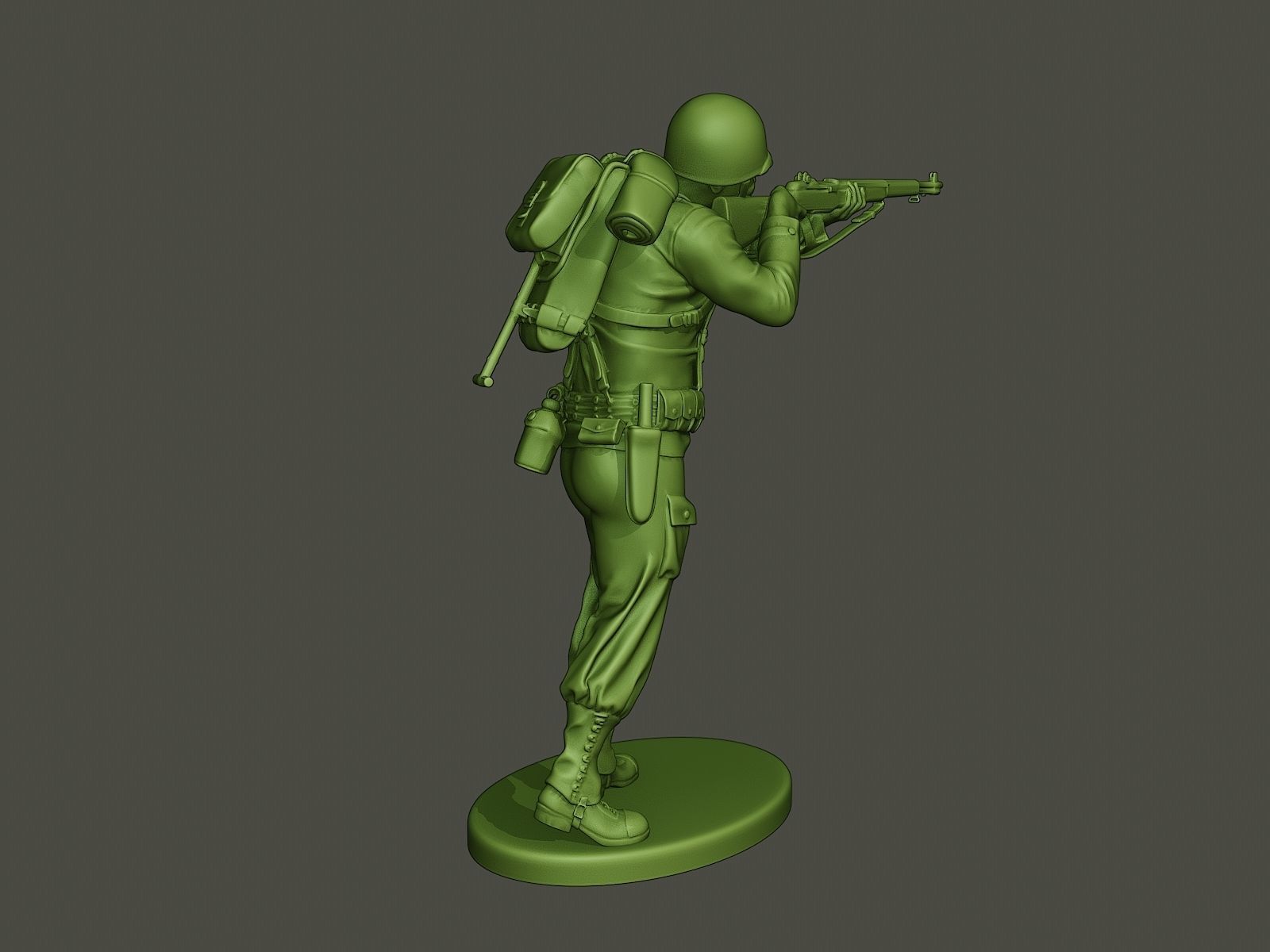 American soldier ww2 shooting A5 3D model 3D printable | CGTrader