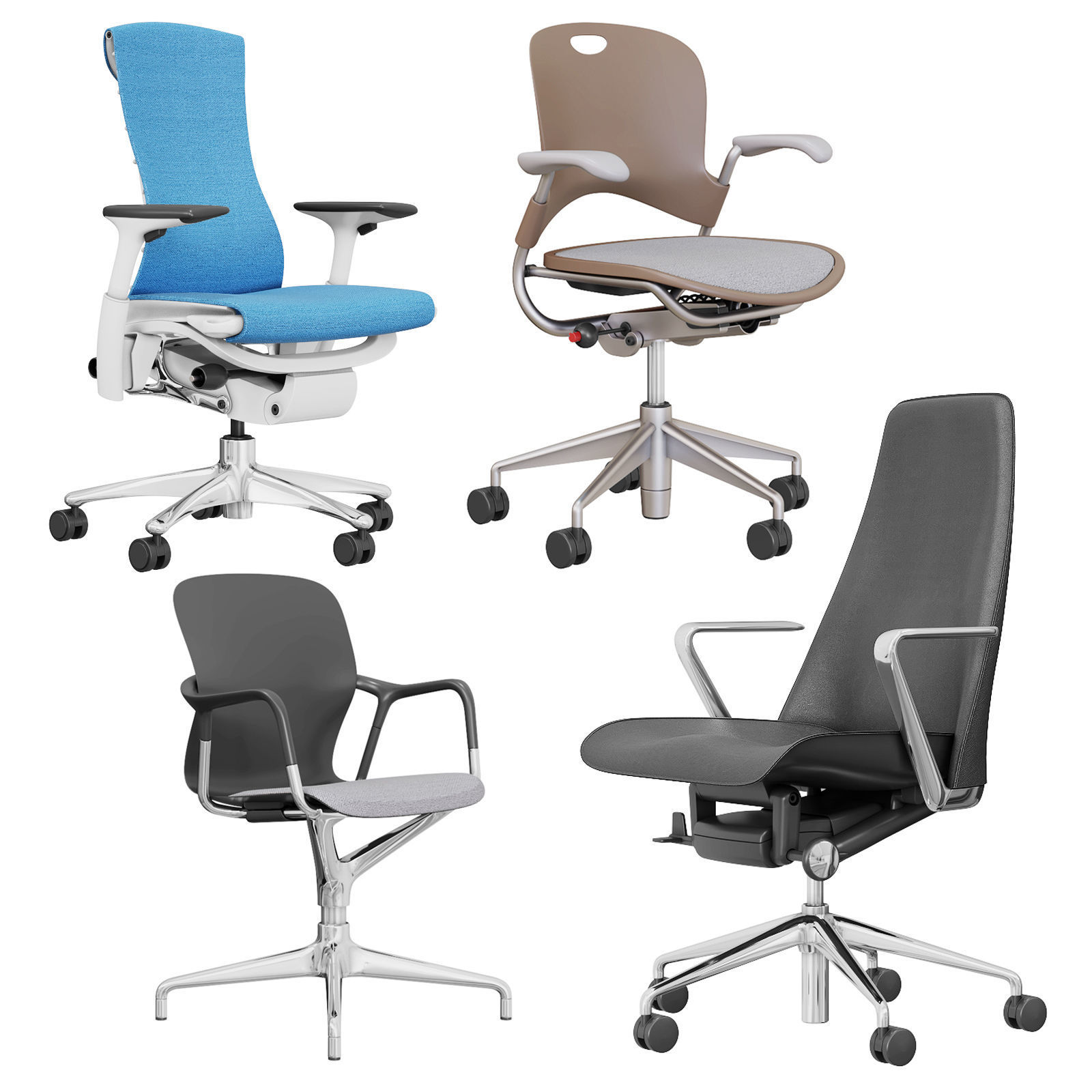 Herman Miller Armchairs 3D model | CGTrader
