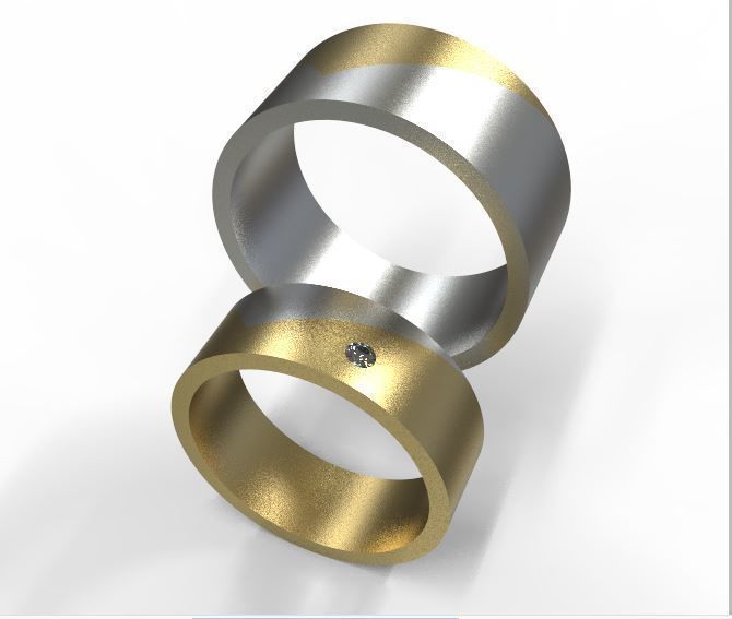 wedding rings 3D model 3D printable | CGTrader