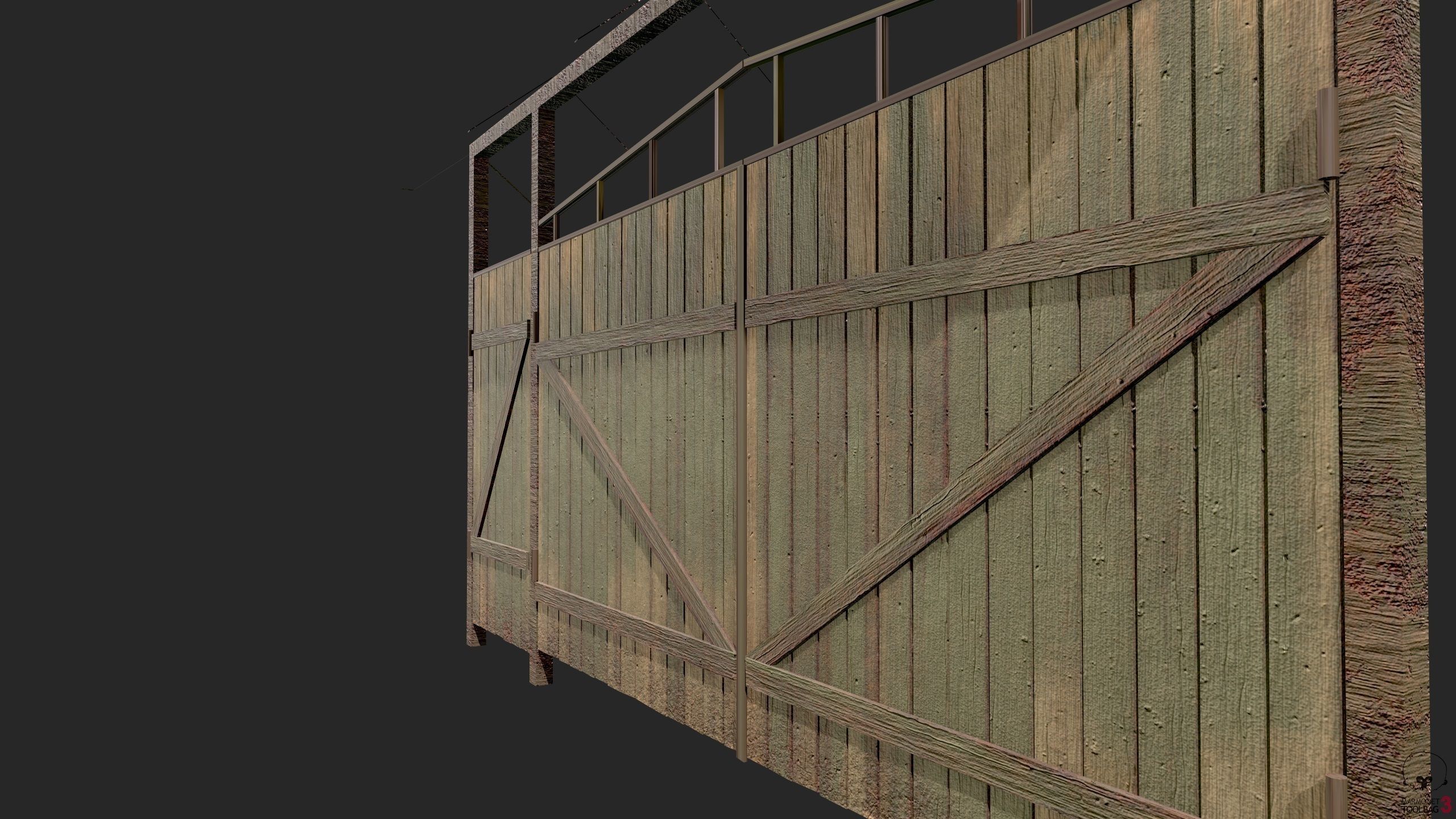 3D model Wooden gate VR / AR / low-poly | CGTrader