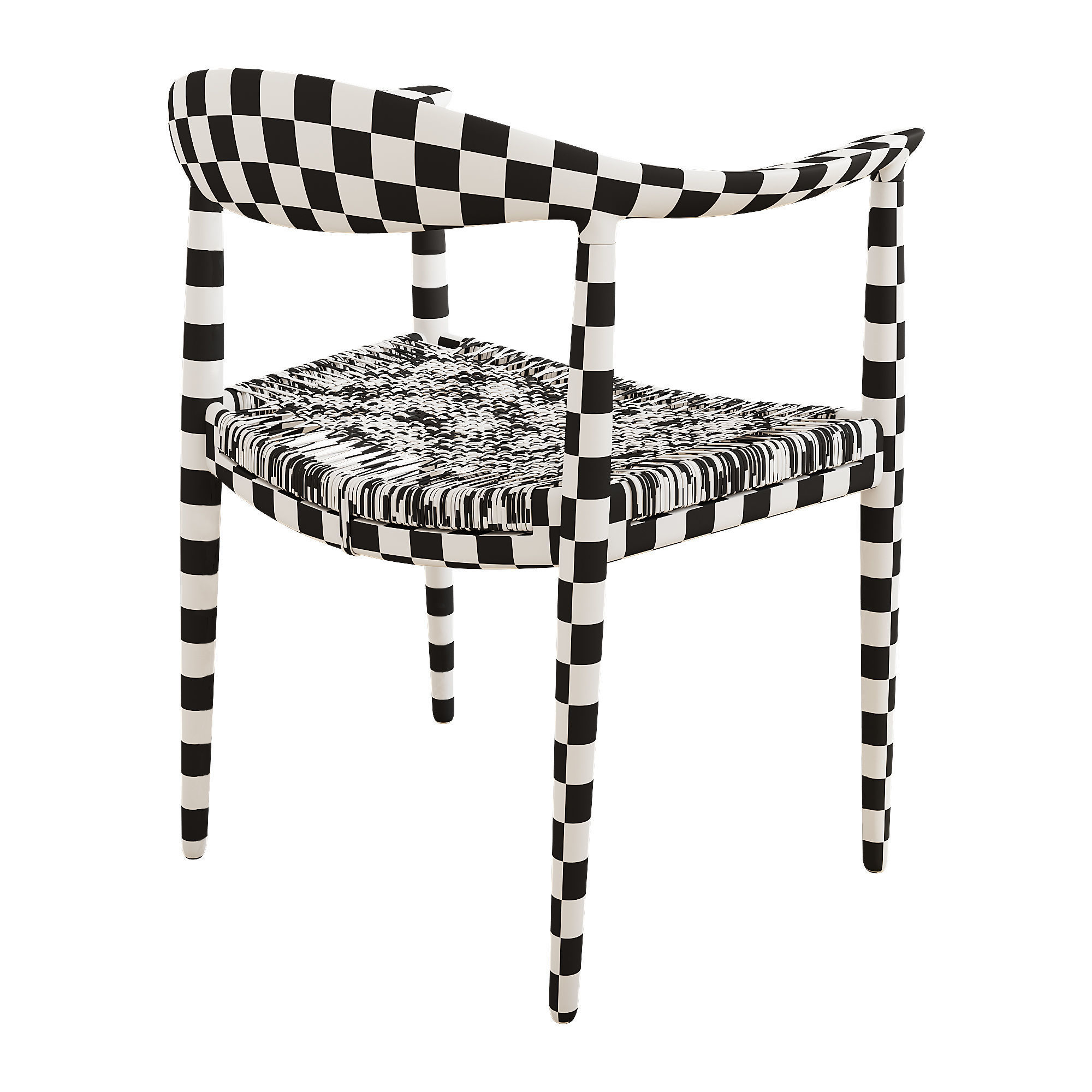 PP501 checkered chair 3D model | CGTrader