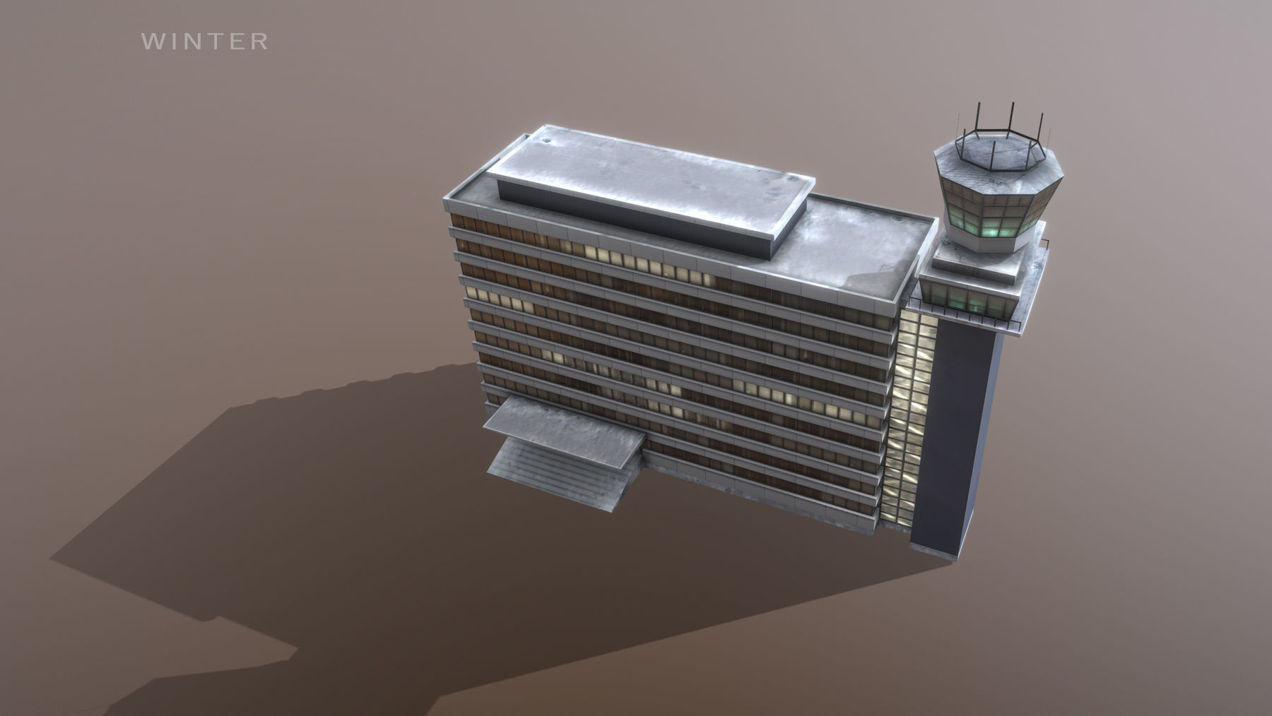 3D model Control Tower EHAM Building Tower Amsterdam Airport Schiphol ...