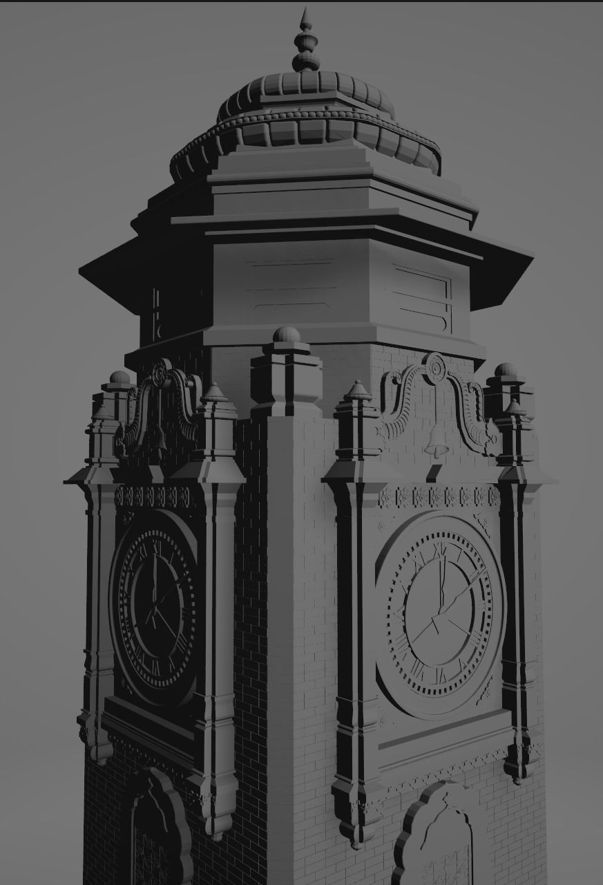 Haridwar Clock Tower 3D model | CGTrader
