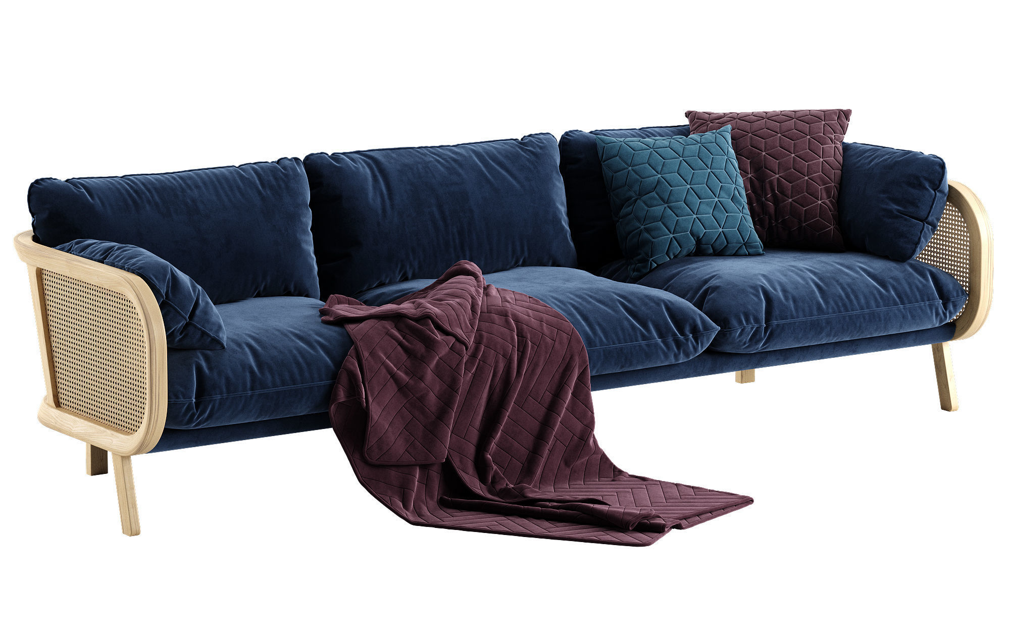 Buzzi Cane sofa 3D model | CGTrader