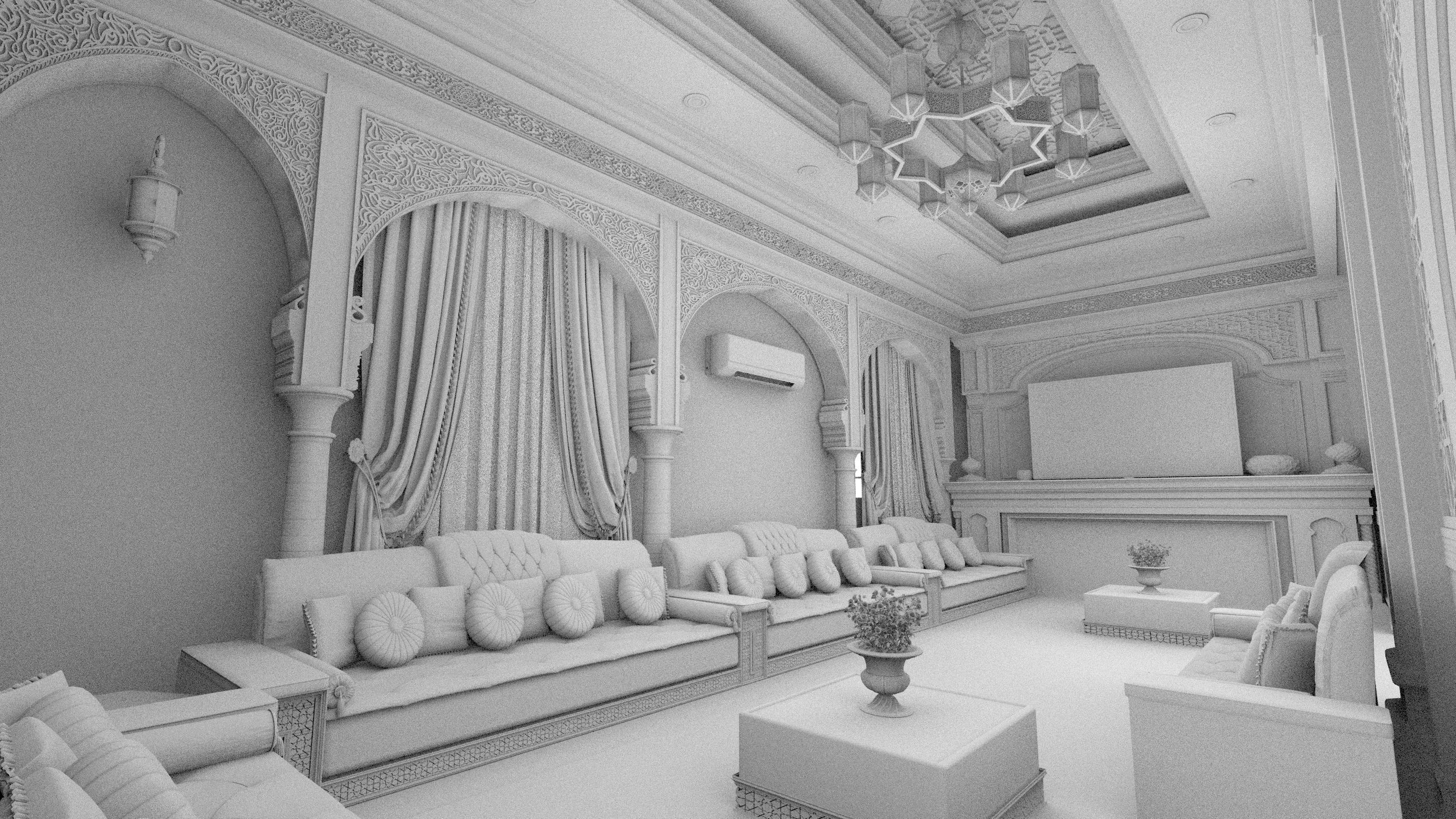 3D model Islamic Arabic Moroccan sofa carpet table Chandler VR / AR ...