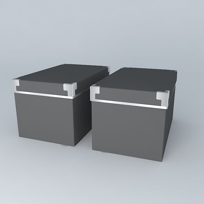 KASSETT boxes free 3D model | CGTrader