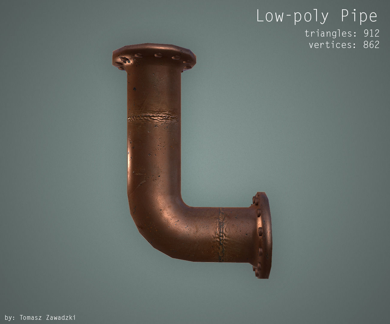 3D model Curved Pipe - Low Poly VR / AR / low-poly | CGTrader
