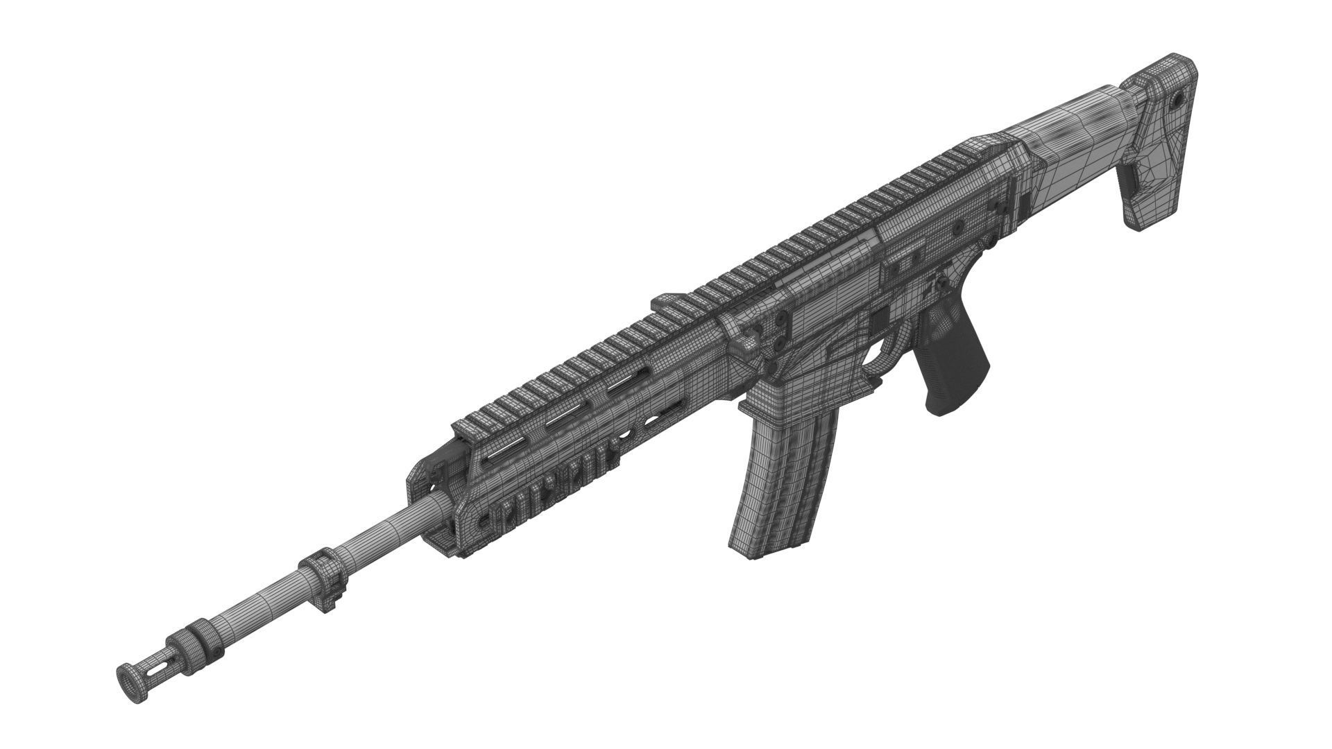 MSBS Grot Assault Rifle Modular Radom 3D model | CGTrader