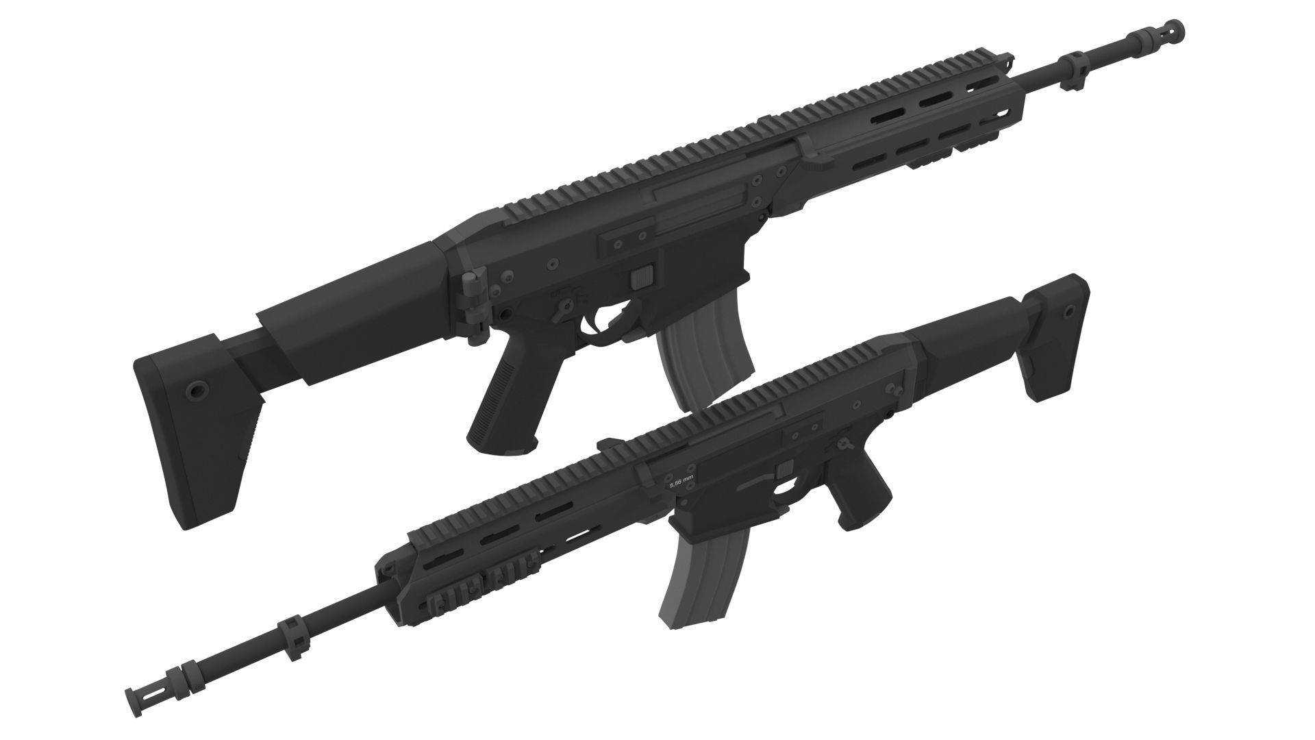 MSBS Grot Assault Rifle Modular Radom 3D model | CGTrader