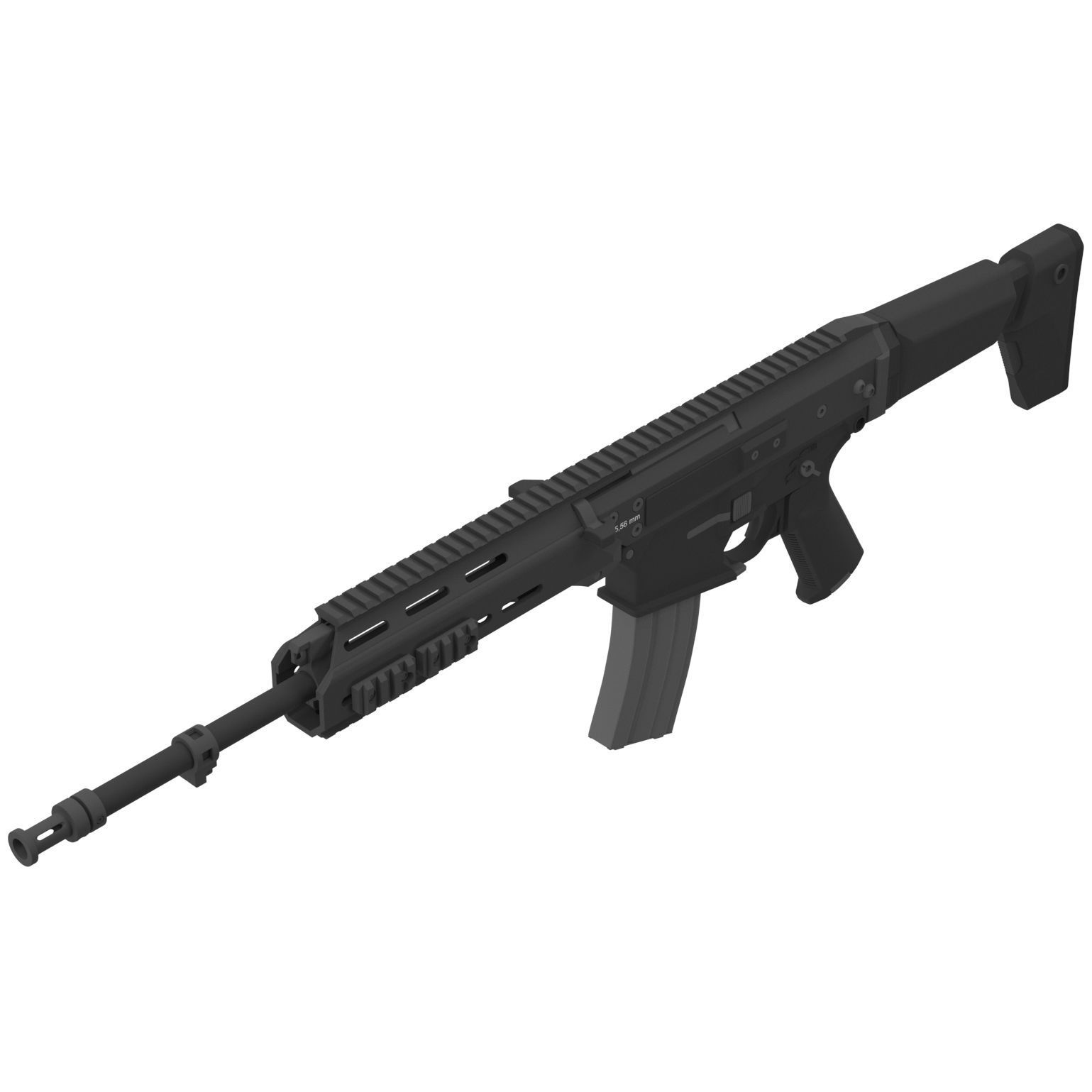 MSBS Grot Assault Rifle Modular Radom 3D model | CGTrader