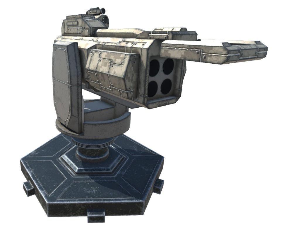 3D model Modern Unmanned Turrets v2 VR / AR / low-poly | CGTrader