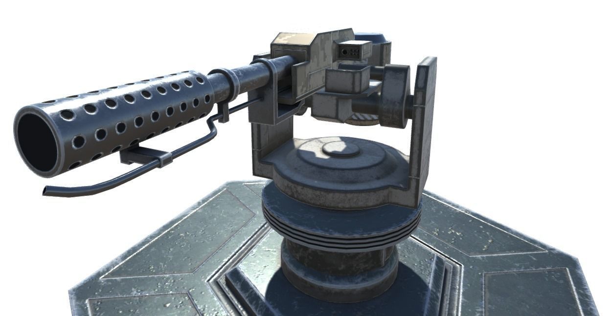 3D model Modern Unmanned Turrets v2 VR / AR / low-poly | CGTrader
