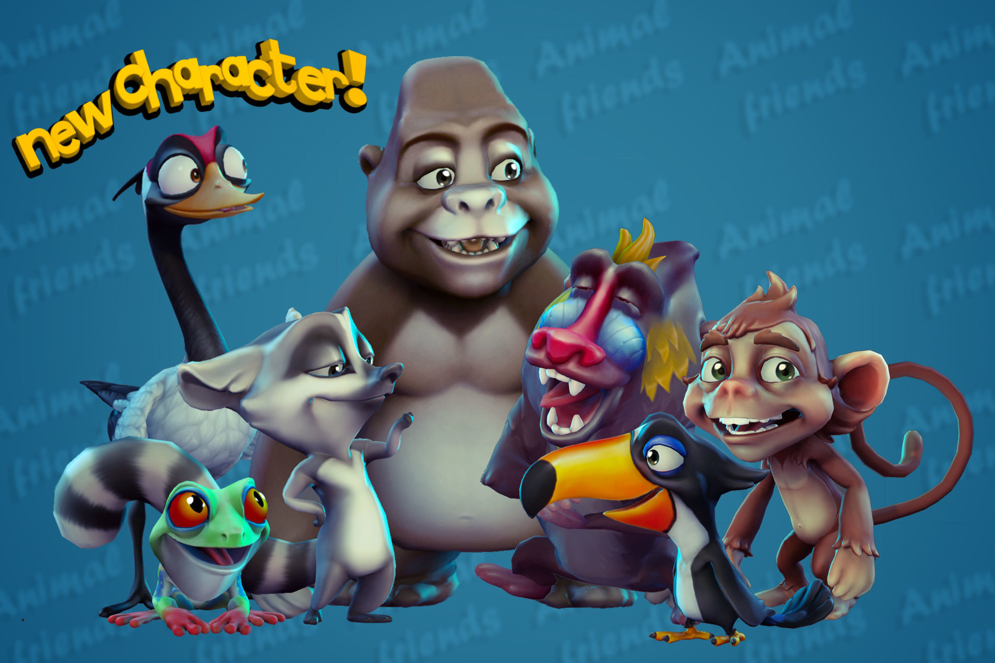 Wild Animal Friends 3D model animated rigged | CGTrader