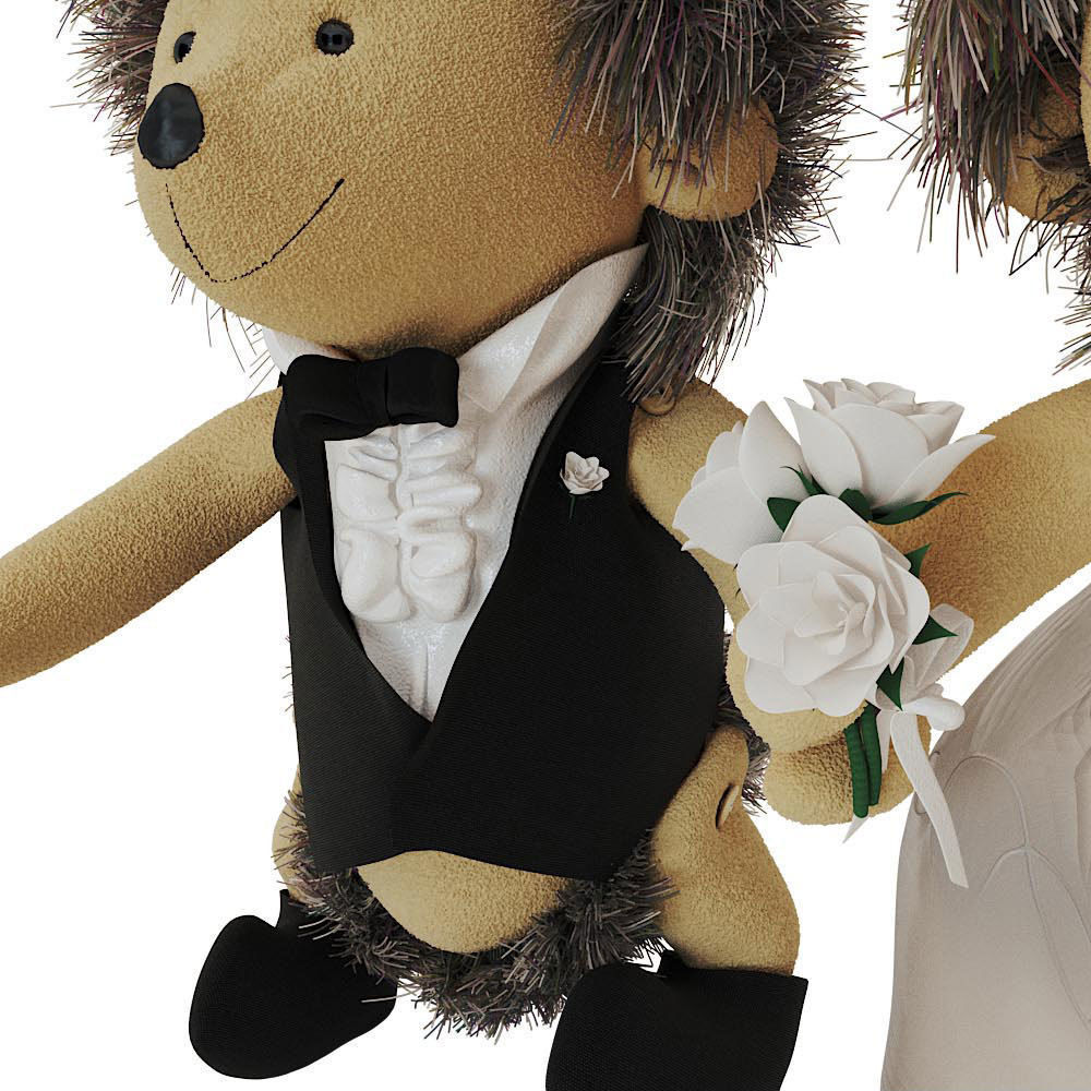 Wedding hedgehog 3D model | CGTrader