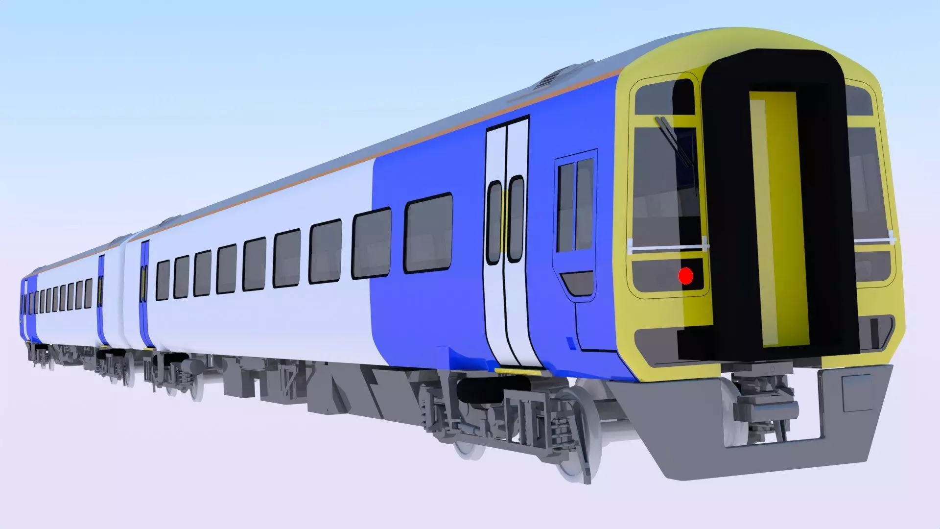 UK train exterior 3D model | CGTrader