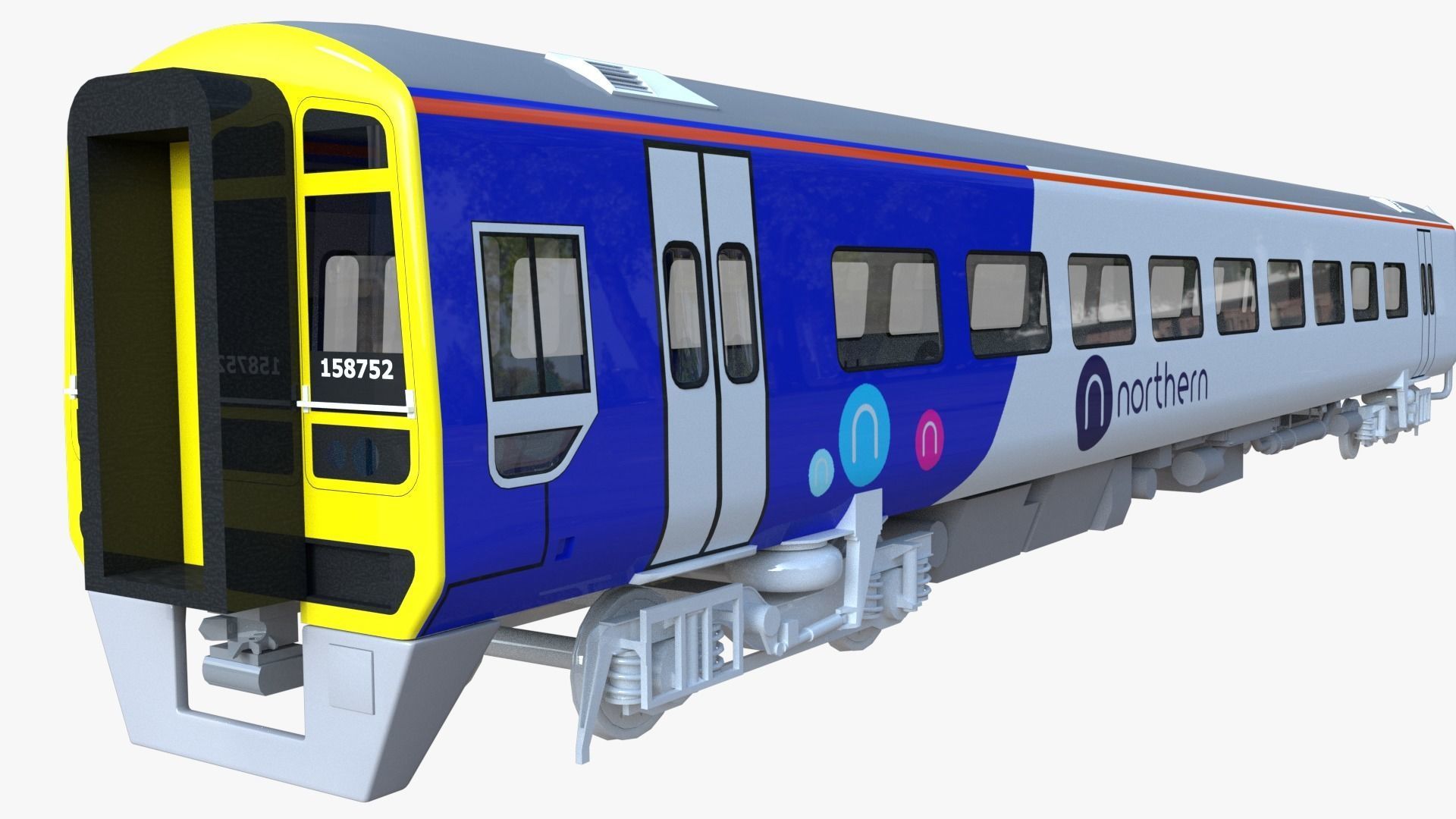 British train class 158 3D model | CGTrader